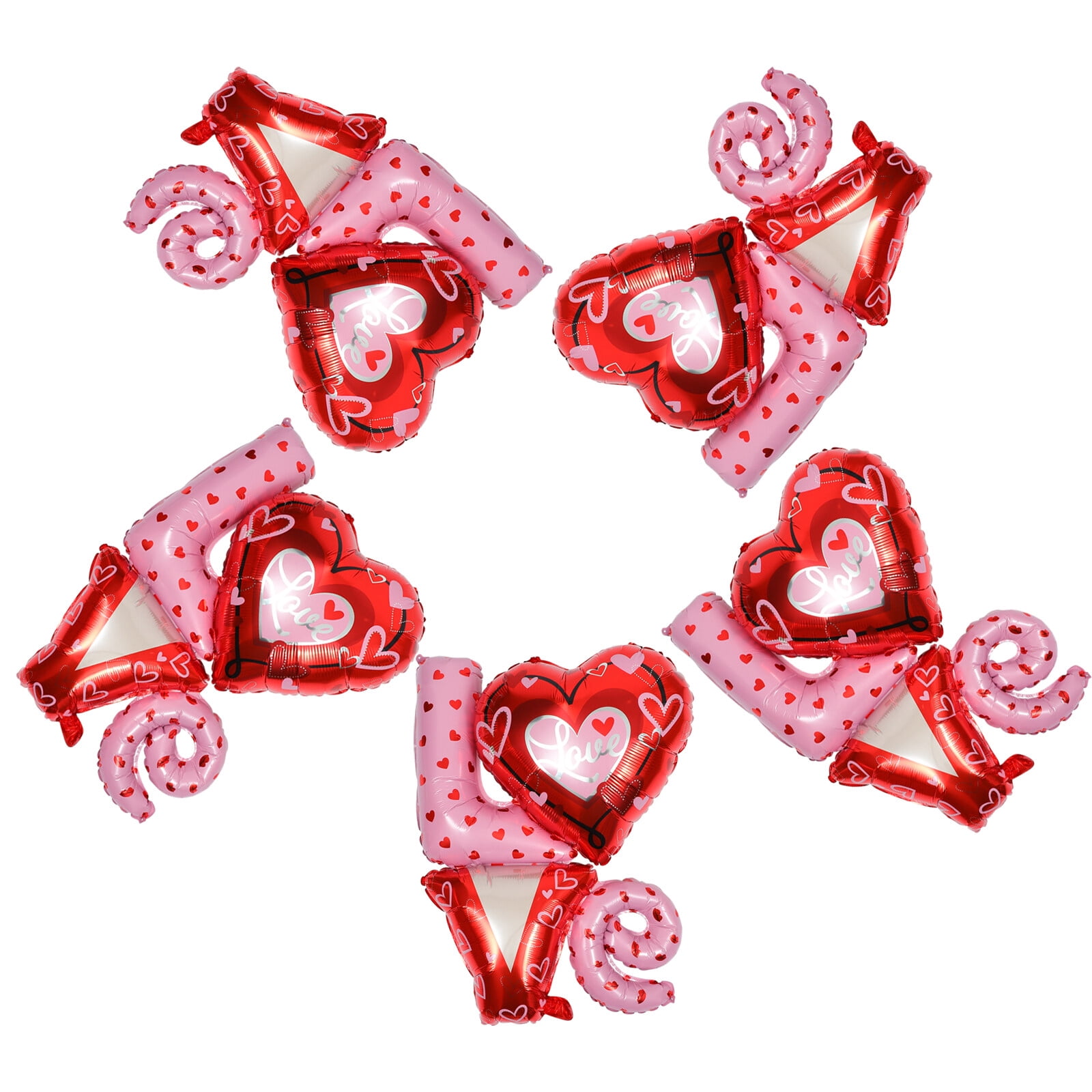 Confession Balloons Set of 5 Romantic Heart Pattern for Decor Use ...