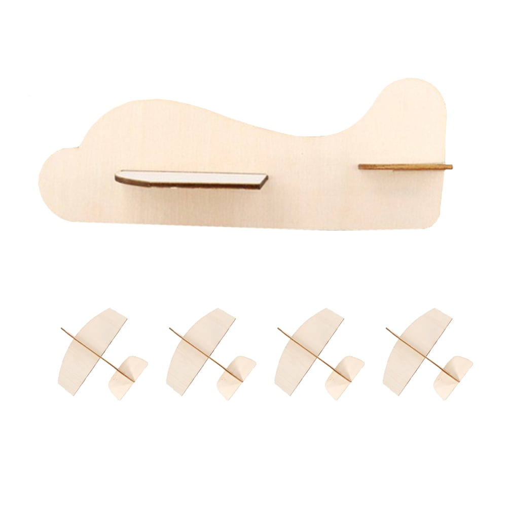 Wood Airplane Kits for Kids Beige Unfinished Diy Wood Airplane Toy ...