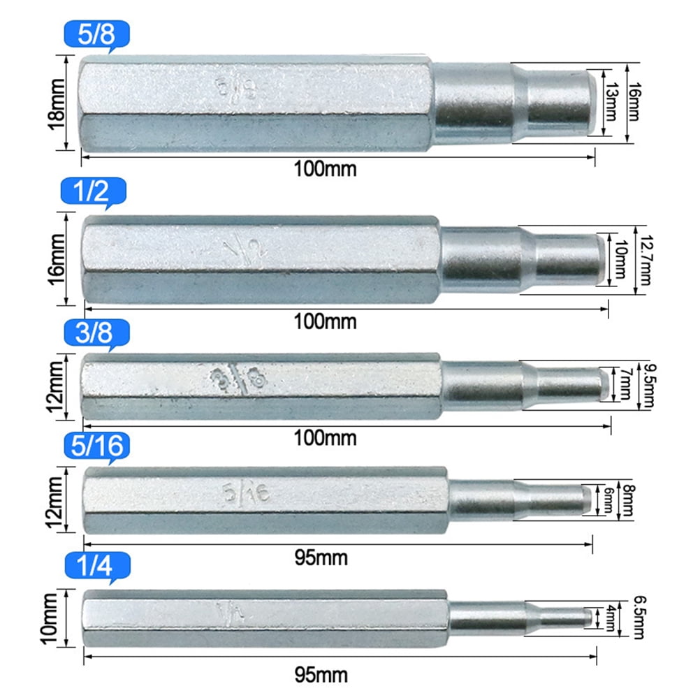WORGEOUS 5-Piece Steel Pipe Tool Set with Protective Cover, Silver ...
