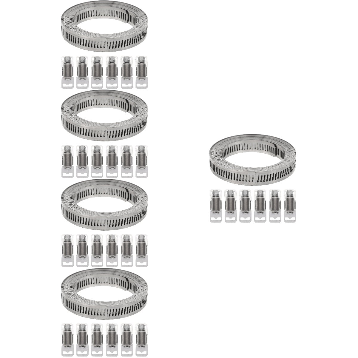 WORGEOUS 5 Sets Stainless Steel Duct Clamps Water Clip Circular Clamp ...