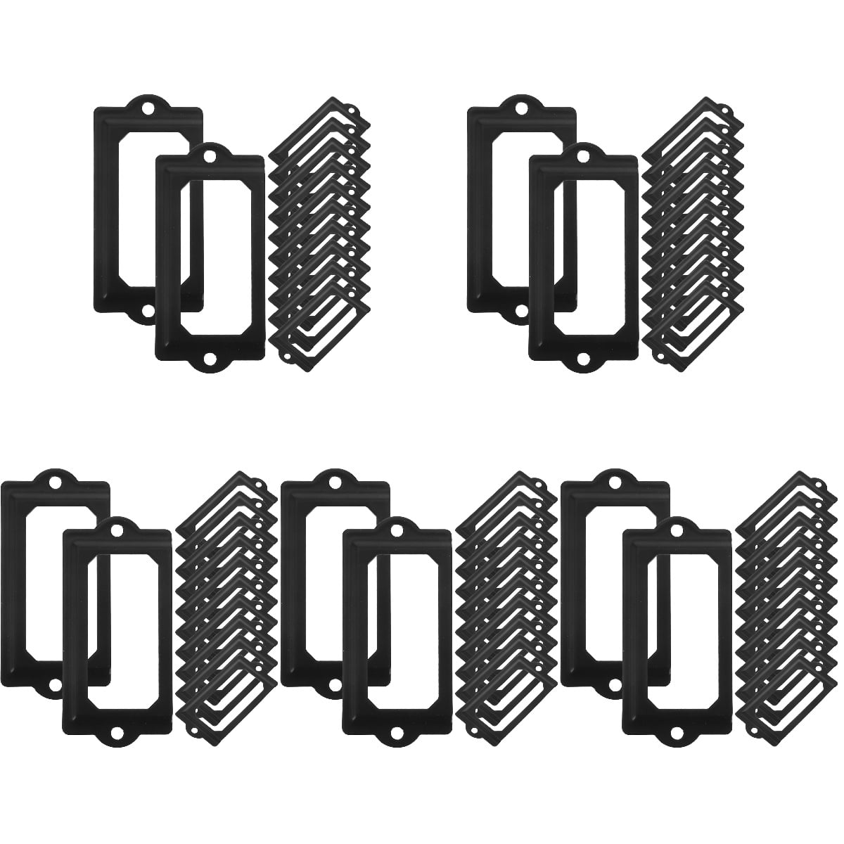 WORGEOUS 5 Sets of Label Frame Card Holder Drawer Retro File Name Card ...