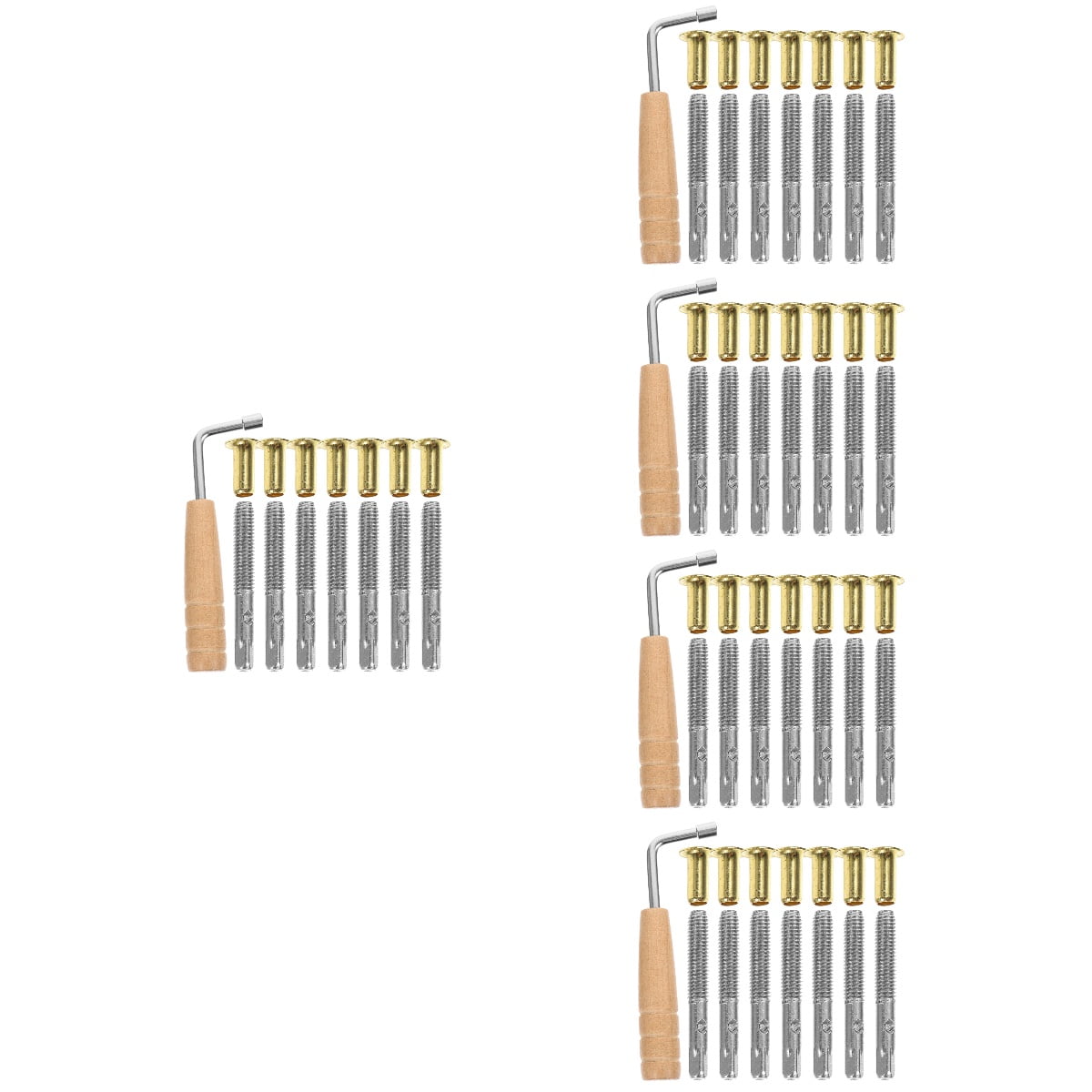 WORGEOUS 5 Sets of Lyre Harp String Tuning Pin Harp Tuning Wrench Lyre ...