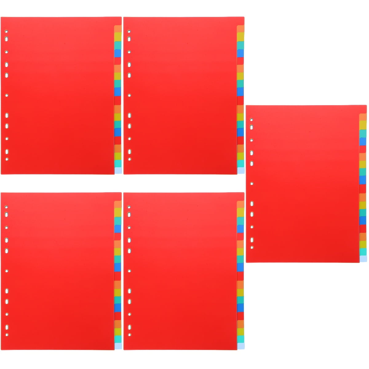 WORGEOUS 5 Sets of Plastic Binder Dividers Notebook Dividers Loose Leaf ...