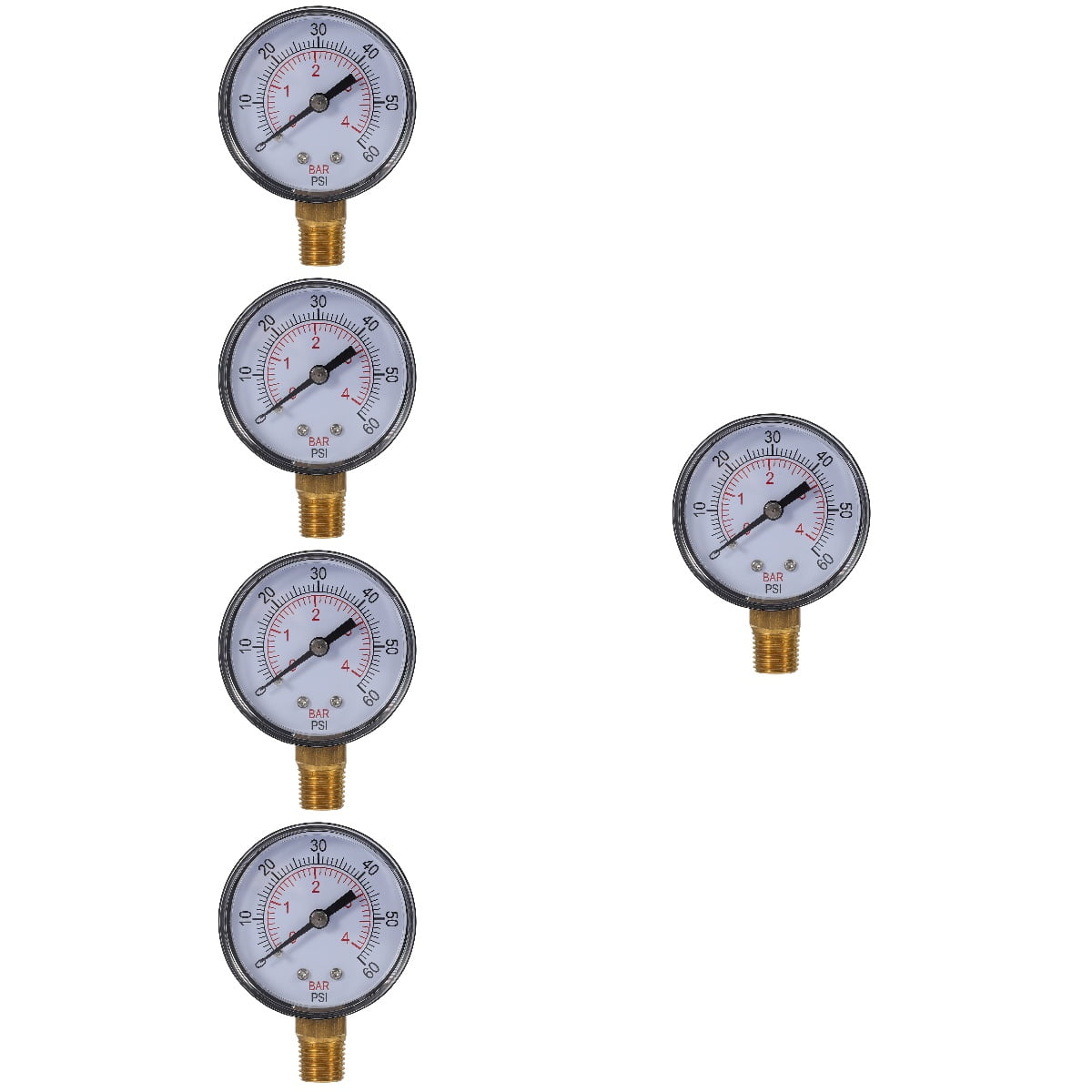 WORGEOUS 5 Sets of Pool Pressure Gauge Filter Utility Water Pressure ...