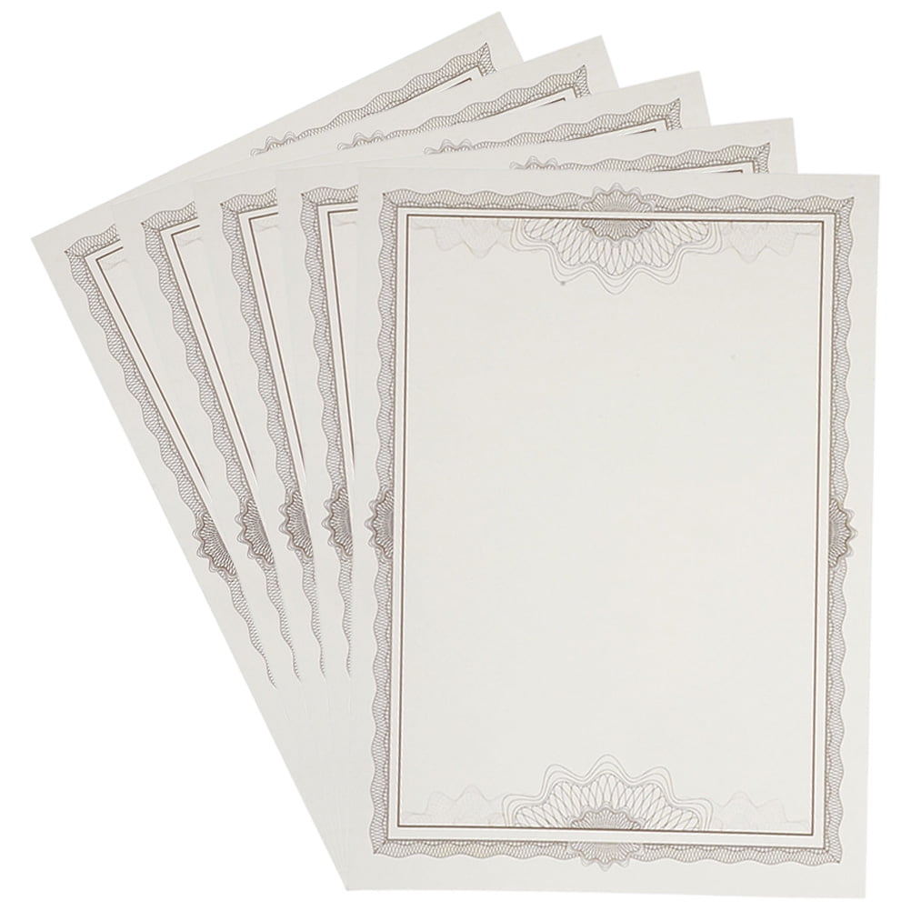 WORGEOUS 5 Sheets Honor Certificate Inner Page Certificates Blank Paper ...