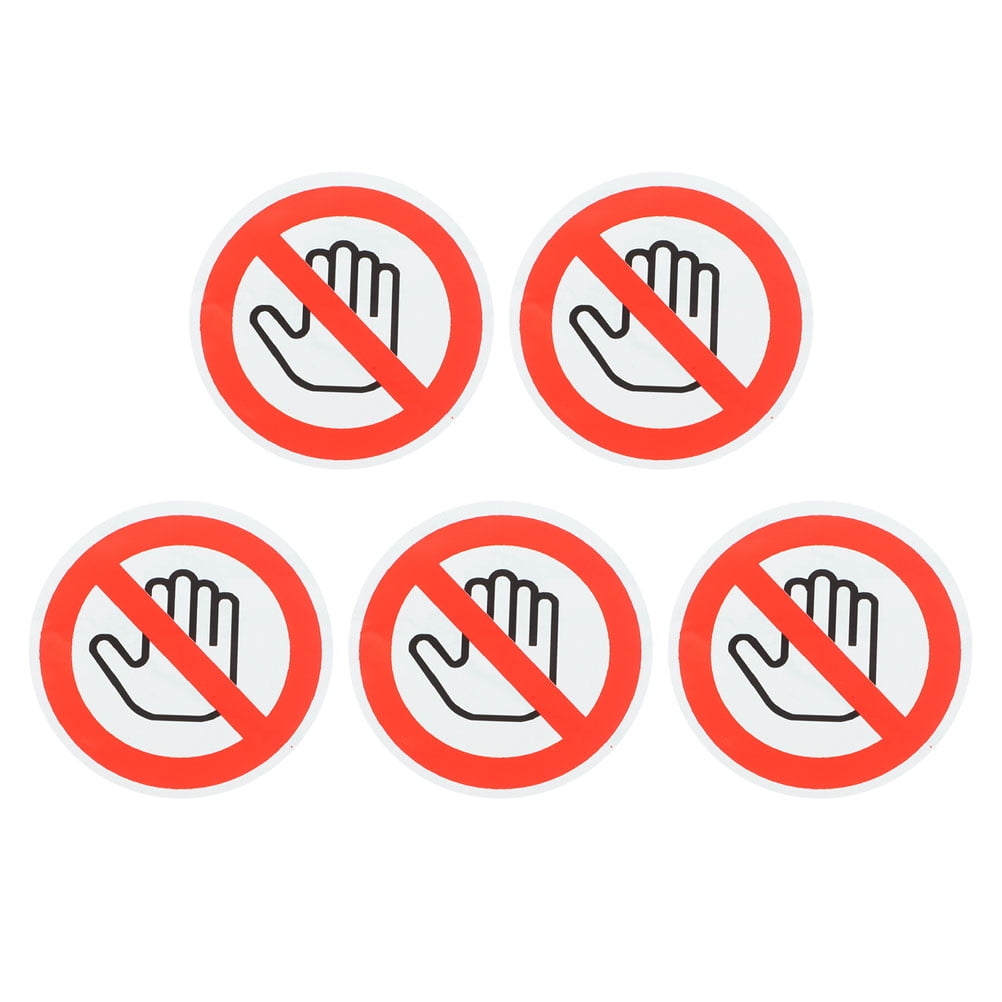 WORGEOUS 5 Sheets Please Do Not Touch Sticker Safety Sign Stickers Baby ...