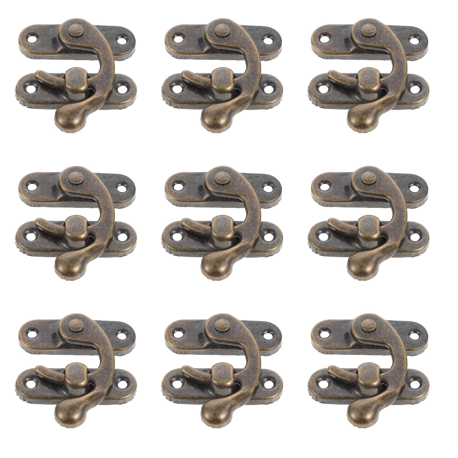 WORGEOUS 50 Pairs Antique Cabinet Latch Retro Lock Buckle Sliver Locker ...
