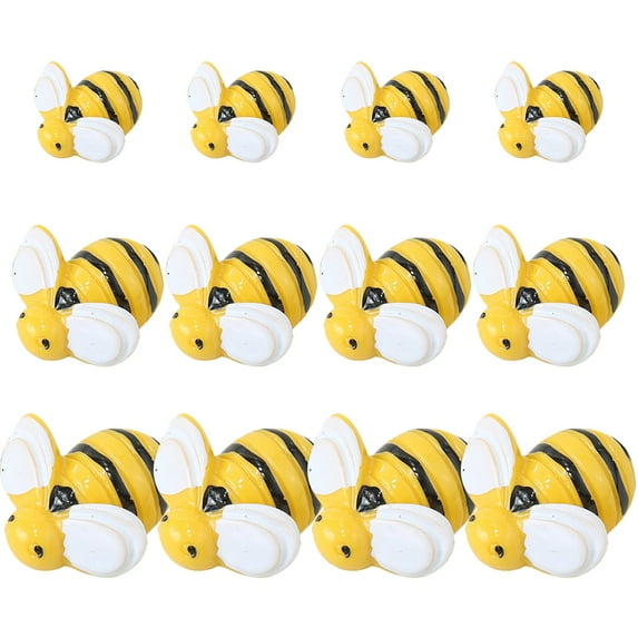 WORGEOUS 50 Pcs Edible Bees for Cake Decorating Resin Decorative ...