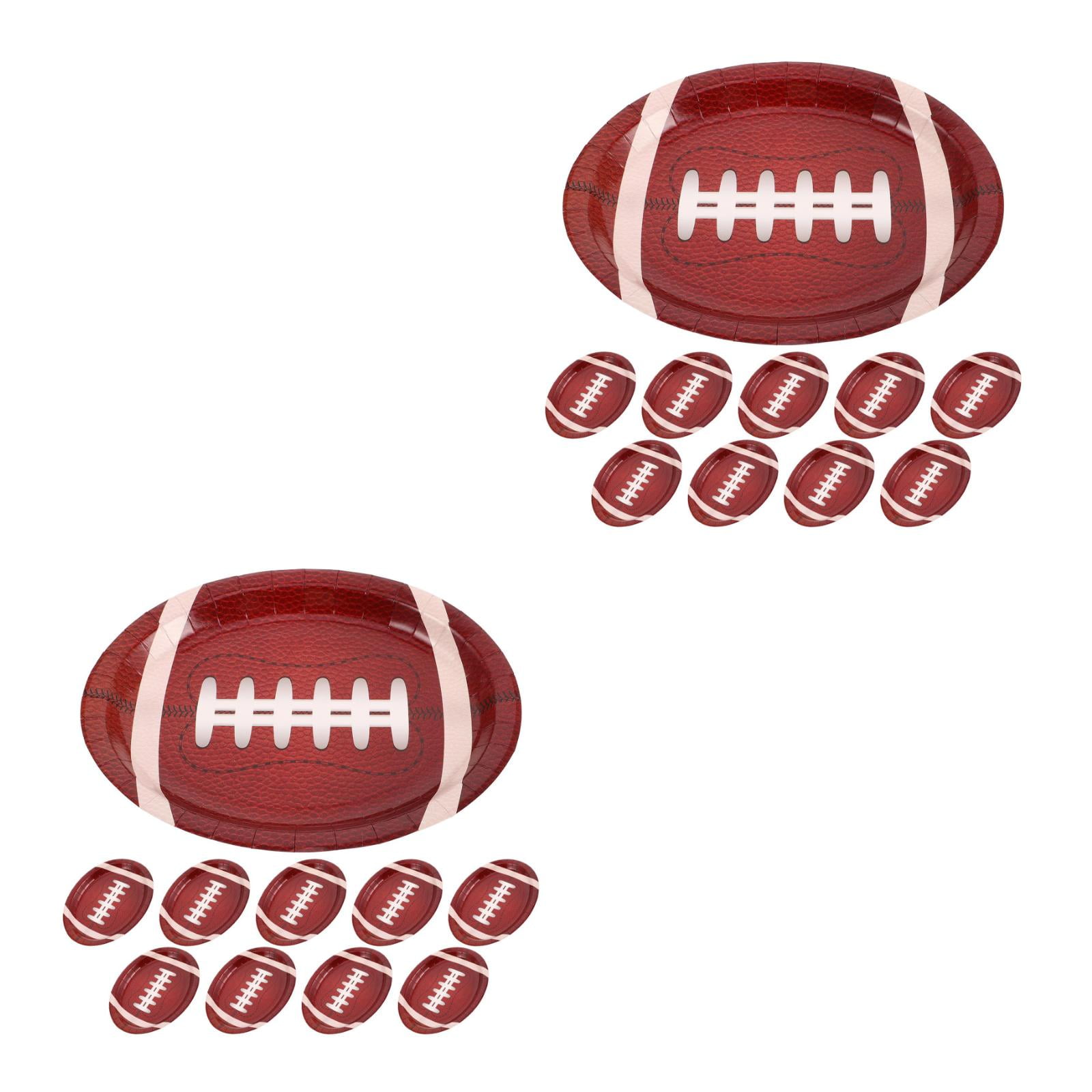 WORGEOUS 50 Pcs Football Serving Trays Paper Football Snack Trays Game ...