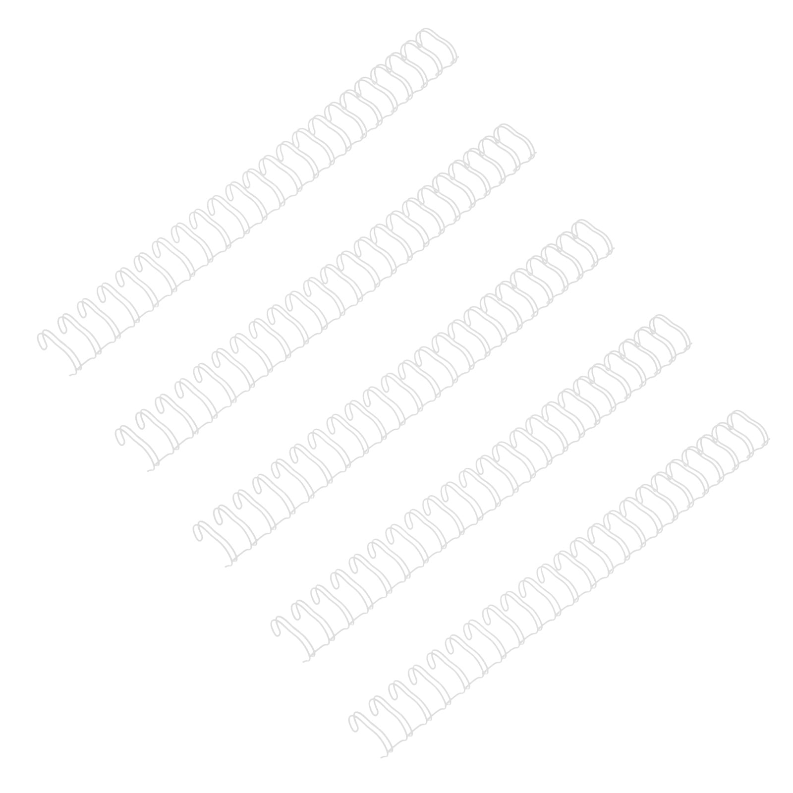 WORGEOUS 50 Pcs Loose-leaf Wire Binding Cinch Ring Comb Spines White ...