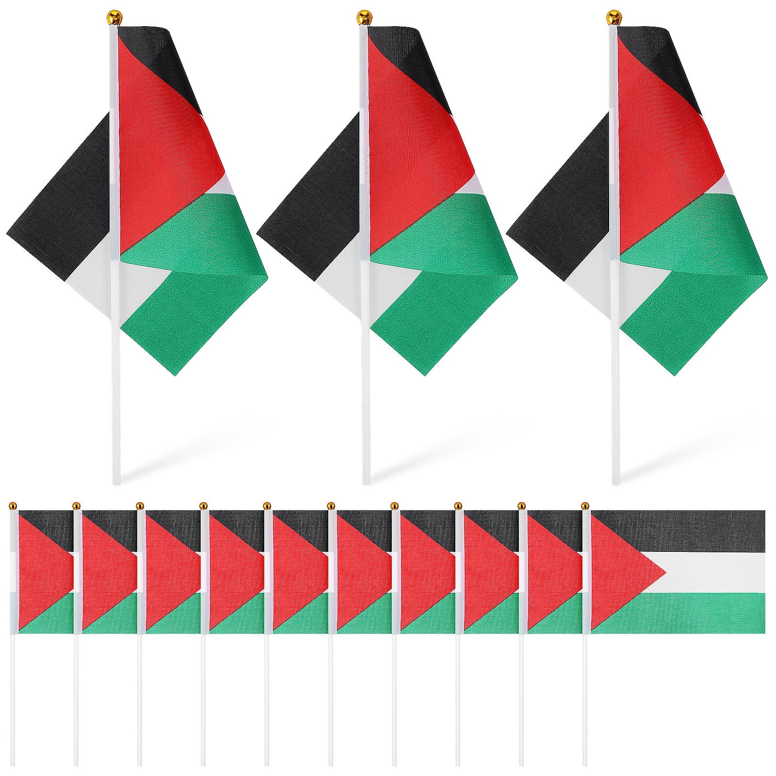 WORGEOUS 50 Pcs Mini Flags on Sticks American Small with Palestine Hand ...