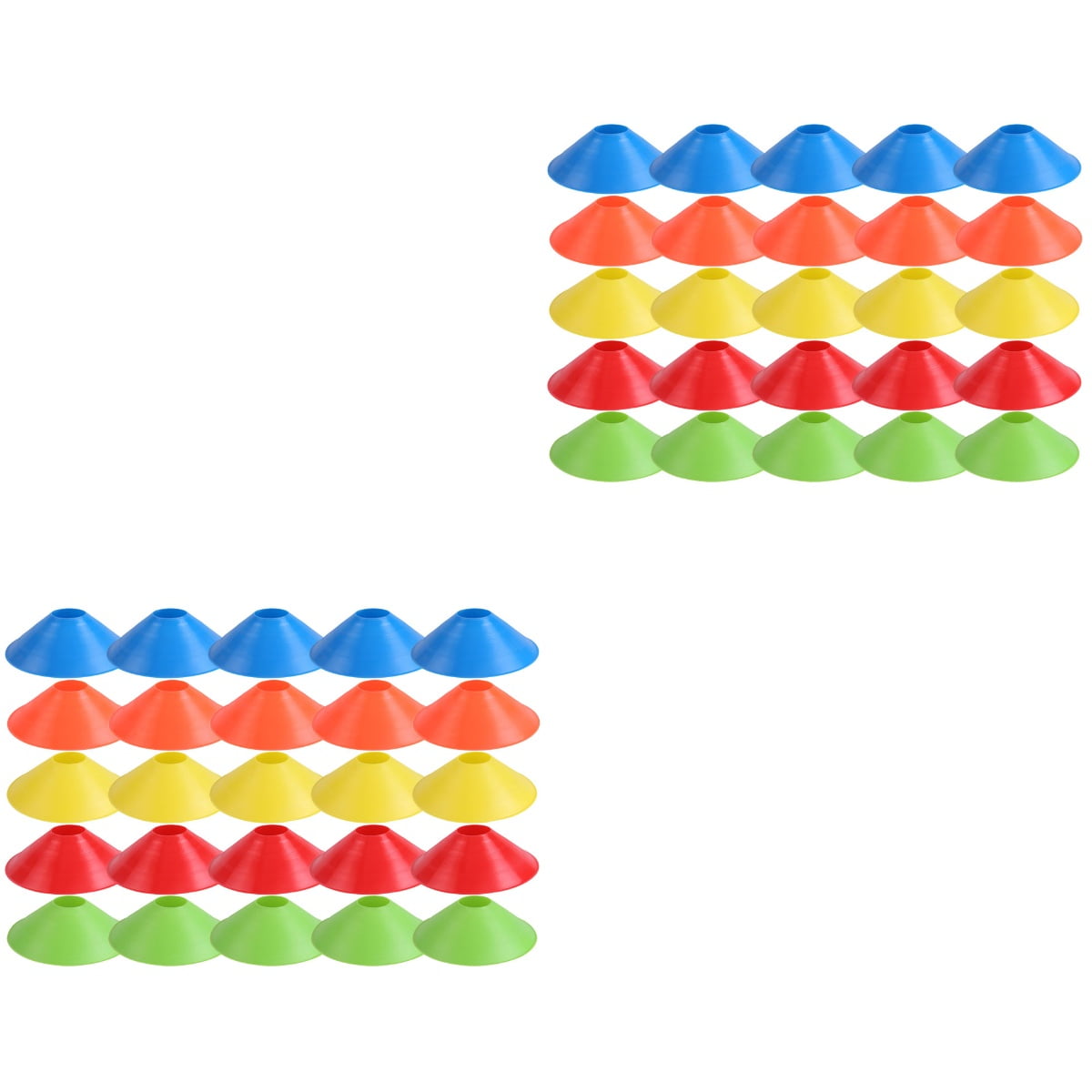WORGEOUS 50 Pcs Multi-function Soccer Cones Portable Disc Cones ...