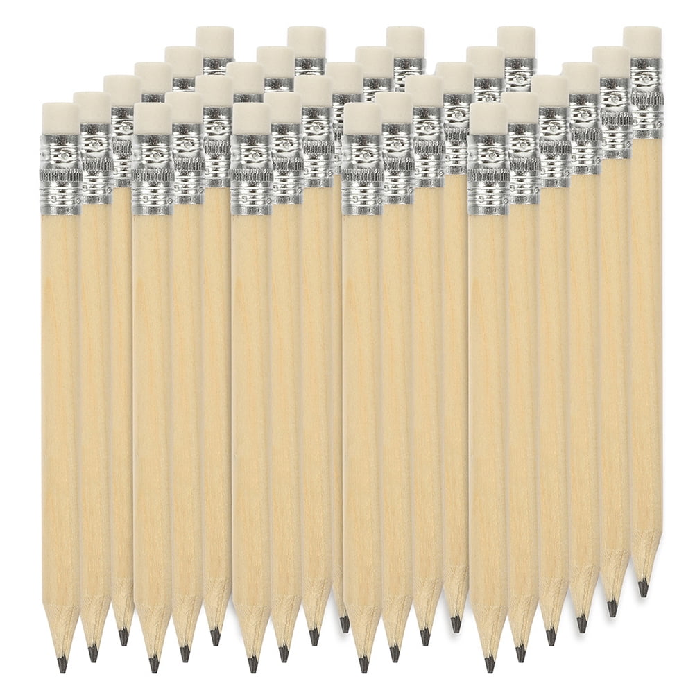 WORGEOUS 50 Pcs Pencil Half Pencils with Eraser Mini Stuffing for ...