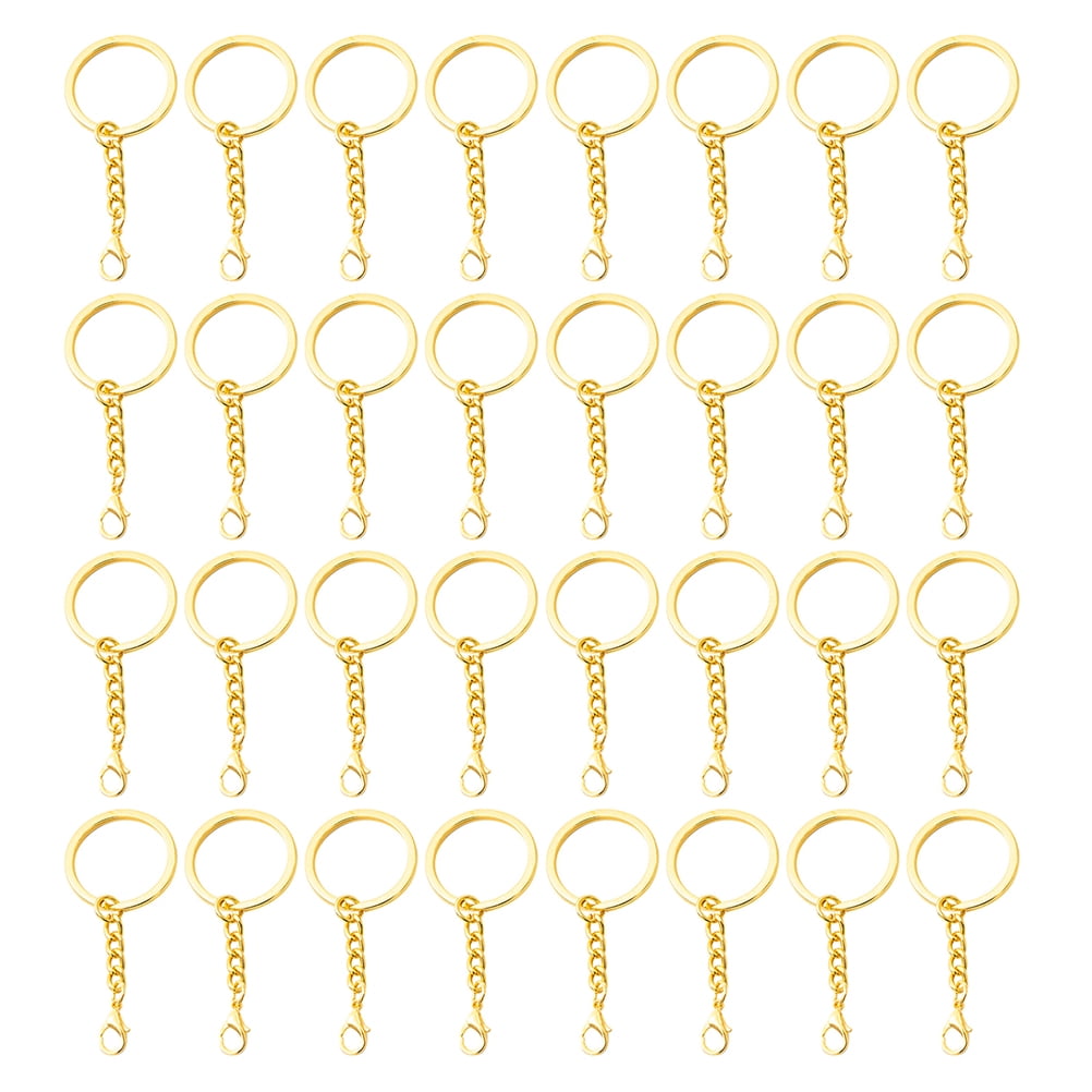 WORGEOUS 50 Pcs The Hook Commercial Key Ring Keychain Rings Bulk Making ...