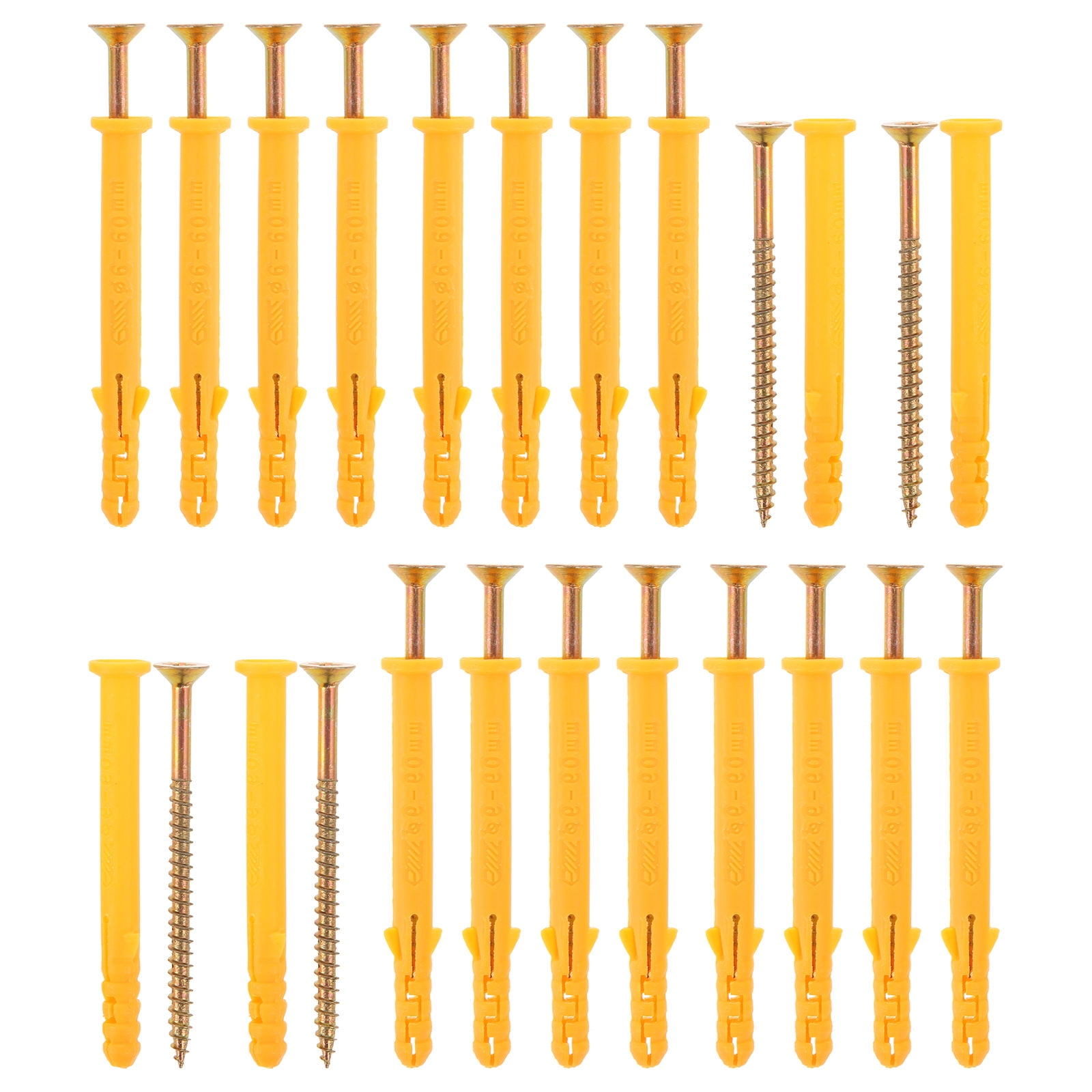 Worgeous 50 Sets of Drywall Anchors And Screws Kit Wall Anchors Self ...