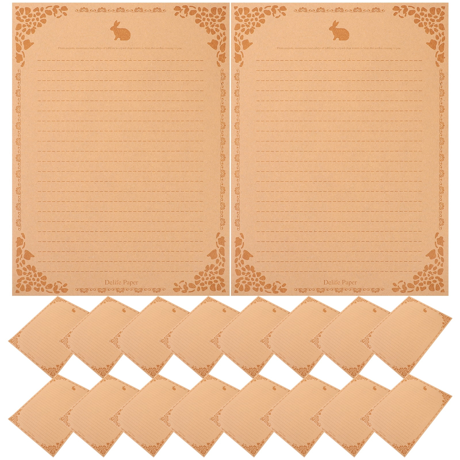 WORGEOUS 50 Sheets Blank Writing Paper Aesthetic Decorative Craft ...