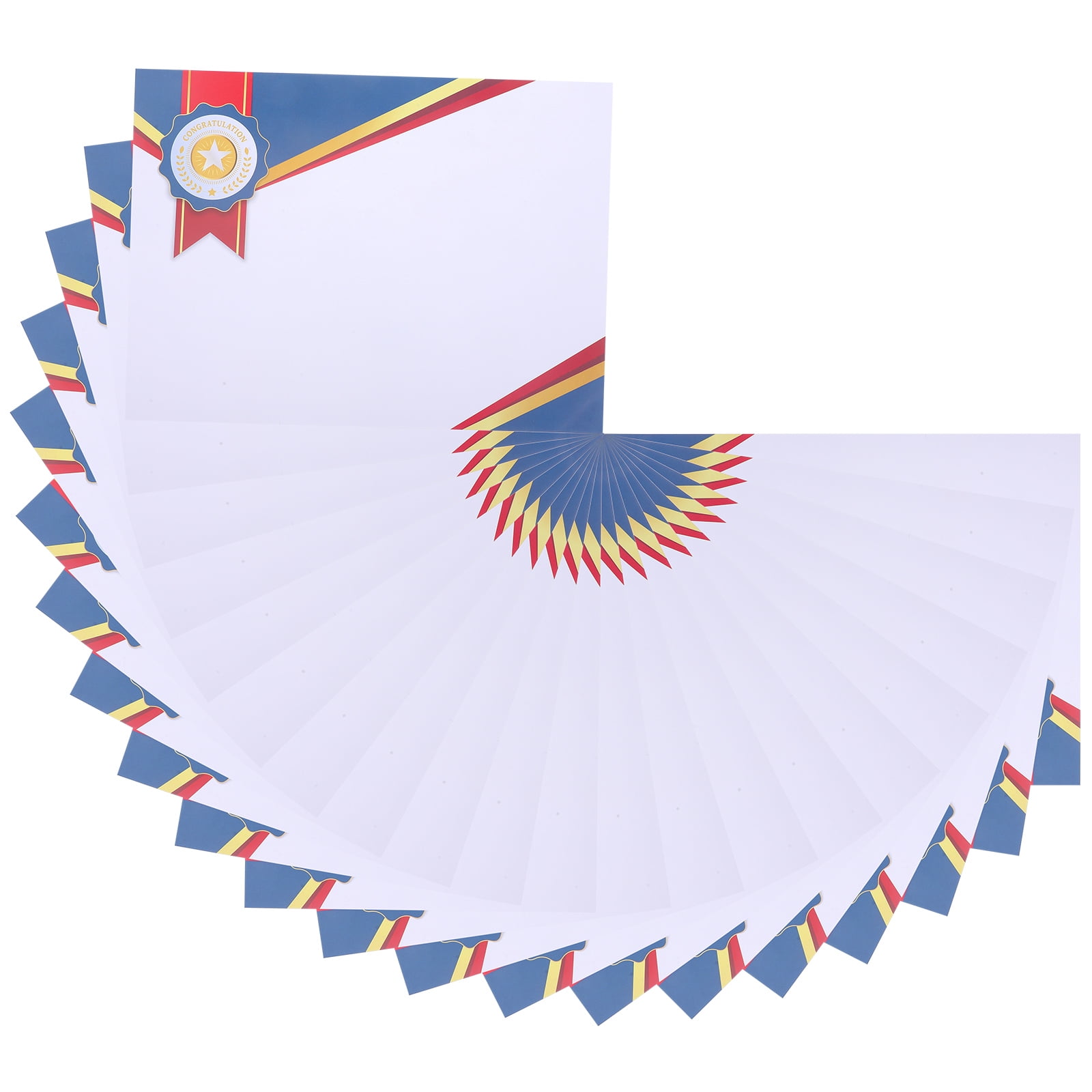 WORGEOUS 50 Sheets of Blank Certificate Paper Certificate Inner Paper ...