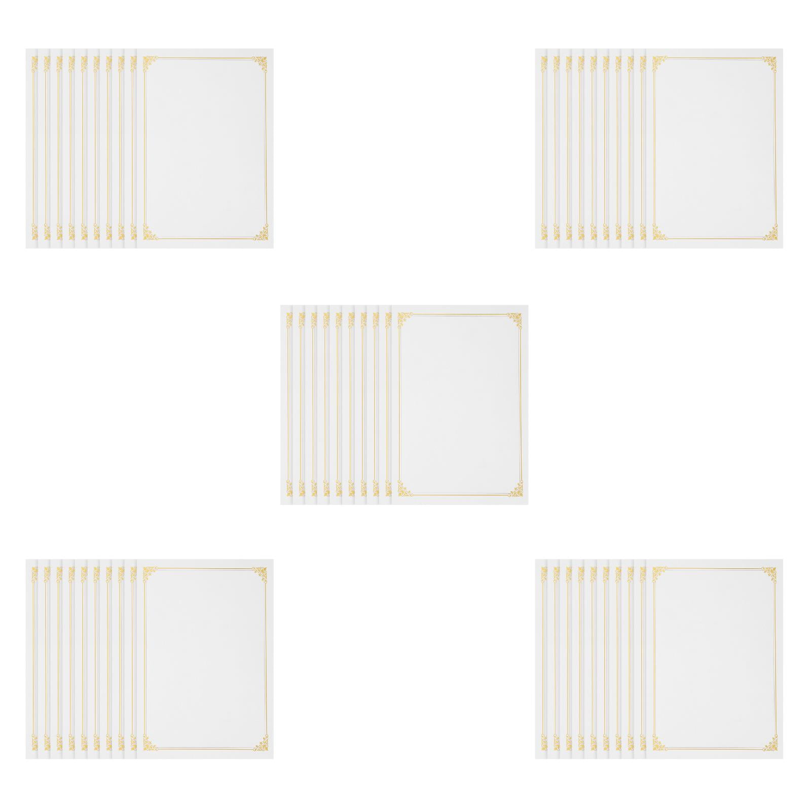 WORGEOUS 50 pcs Blank Certificate Paper A4 Certificate Paper Diploma ...