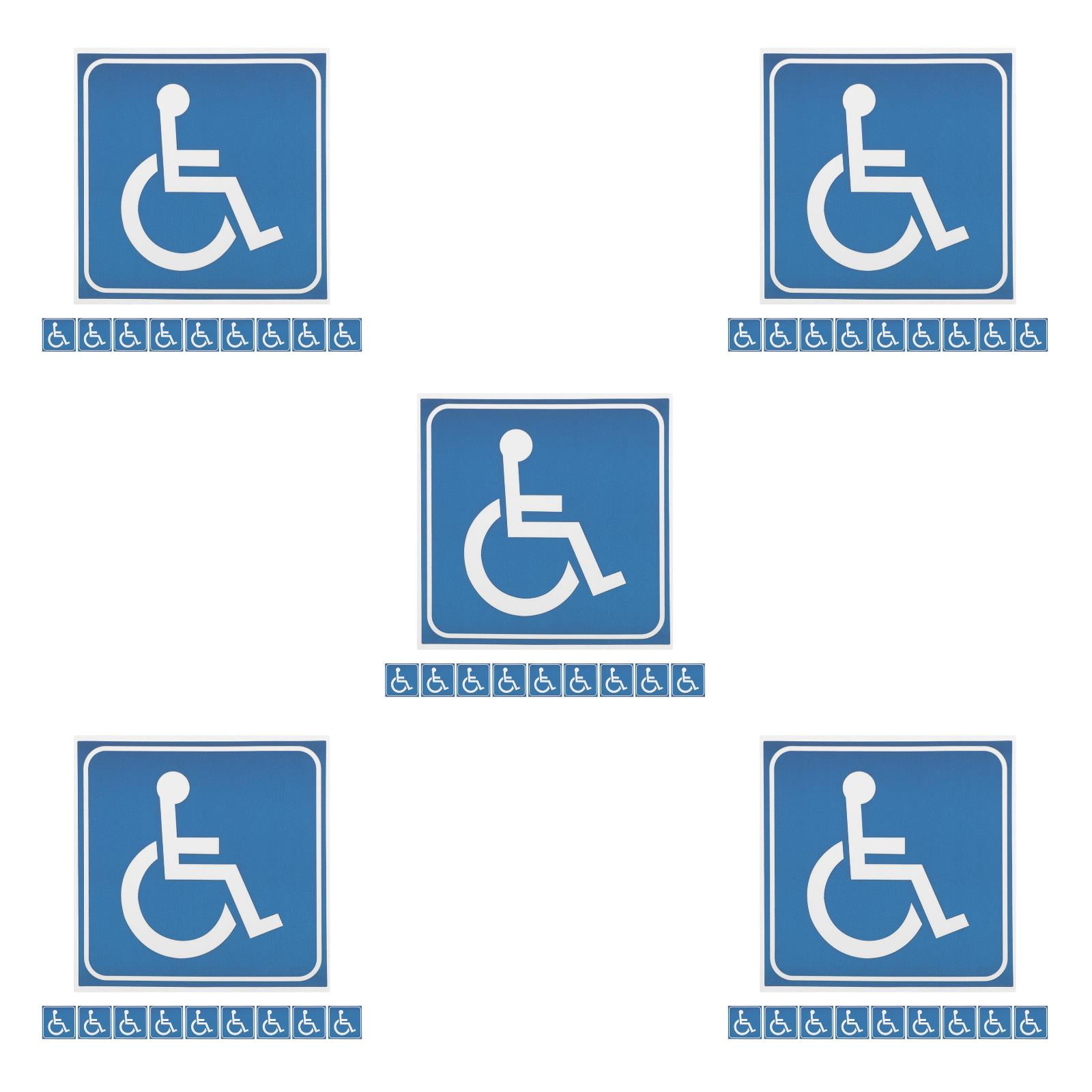 WORGEOUS 50 pcs Disabled Wheelchair Accessible Sign For Car Window ...