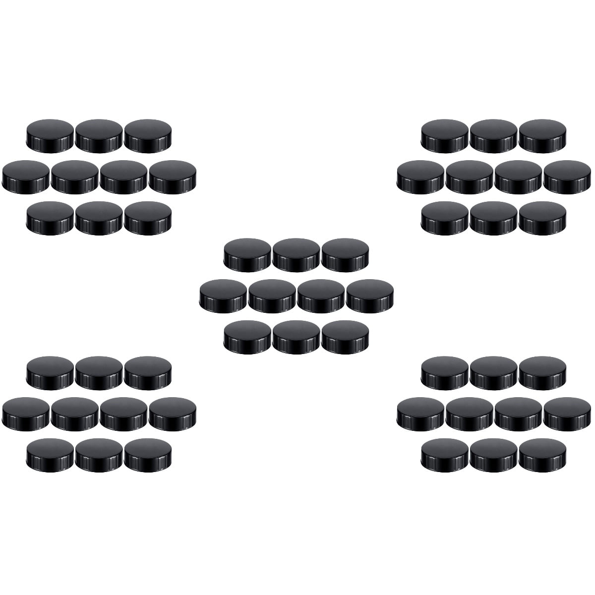 WORGEOUS 50 pcs Screw Cap Round Glass Bottles Cone Cap Reagent Bottle ...