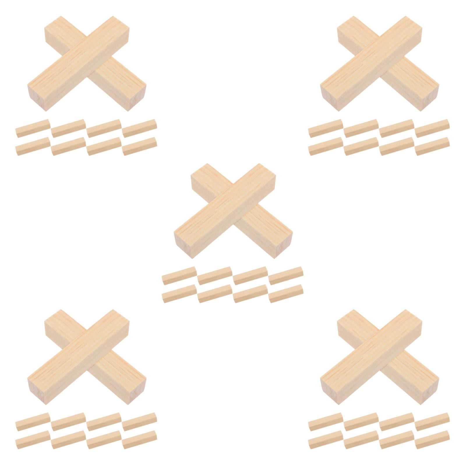 WORGEOUS 50 pcs Woodworking Craft Material Square Dowel Wood Dowel ...
