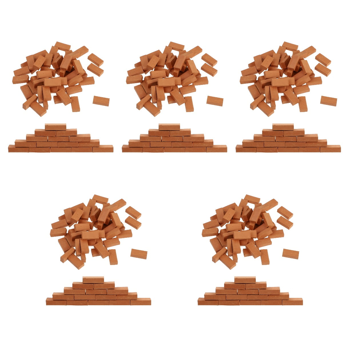 WORGEOUS 500 Pcs 1/ 16Miniature Brick, Scale Model Bricks, Bricks Model ...