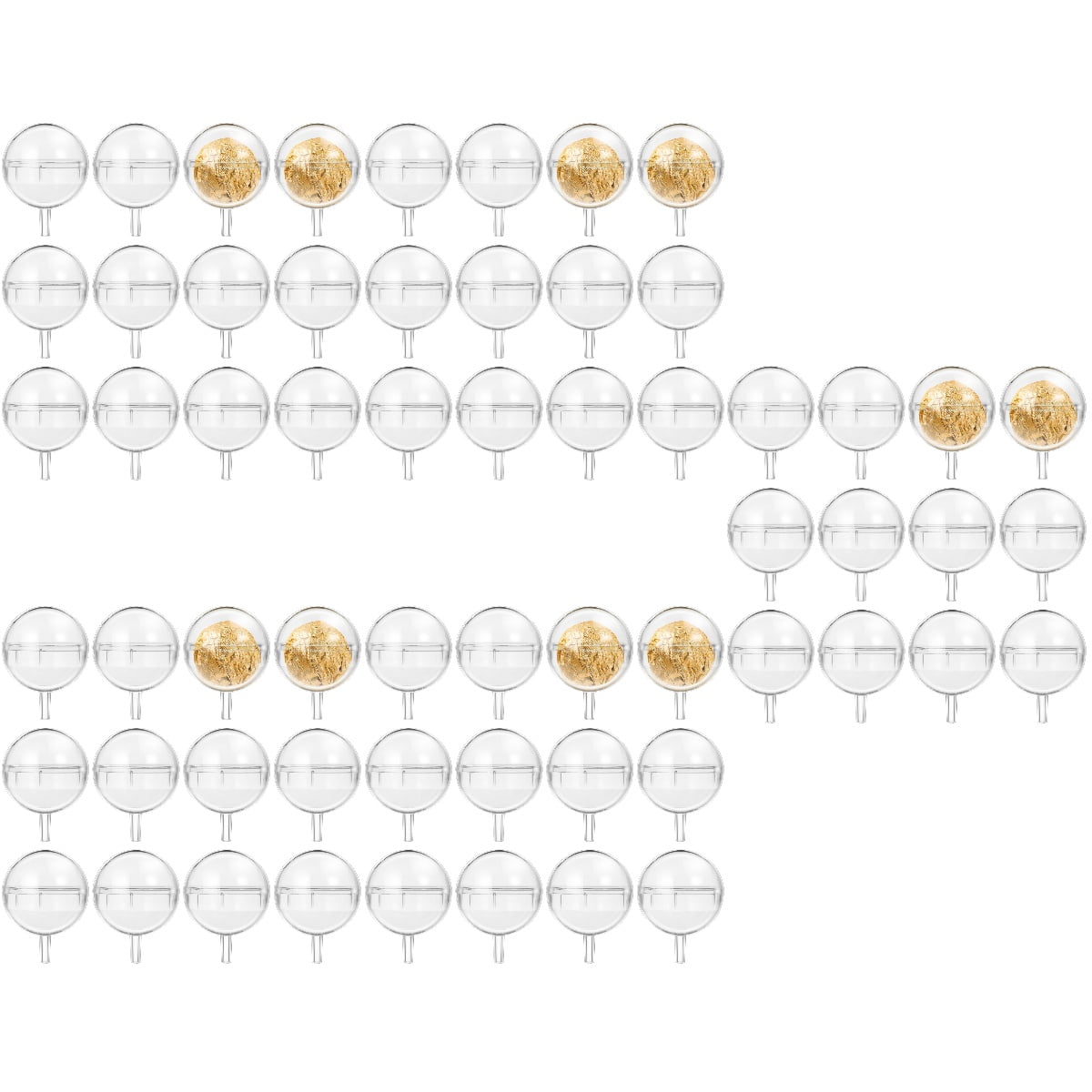 WORGEOUS 500 Pcs Transparent Chocolate Balls Candy Wrapping Cup ...