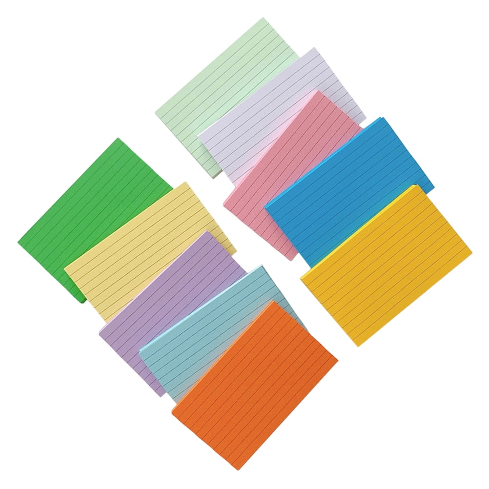 WORGEOUS 500 Sheets Colored Index Cards Notepad Divider Tape Net Mother ...