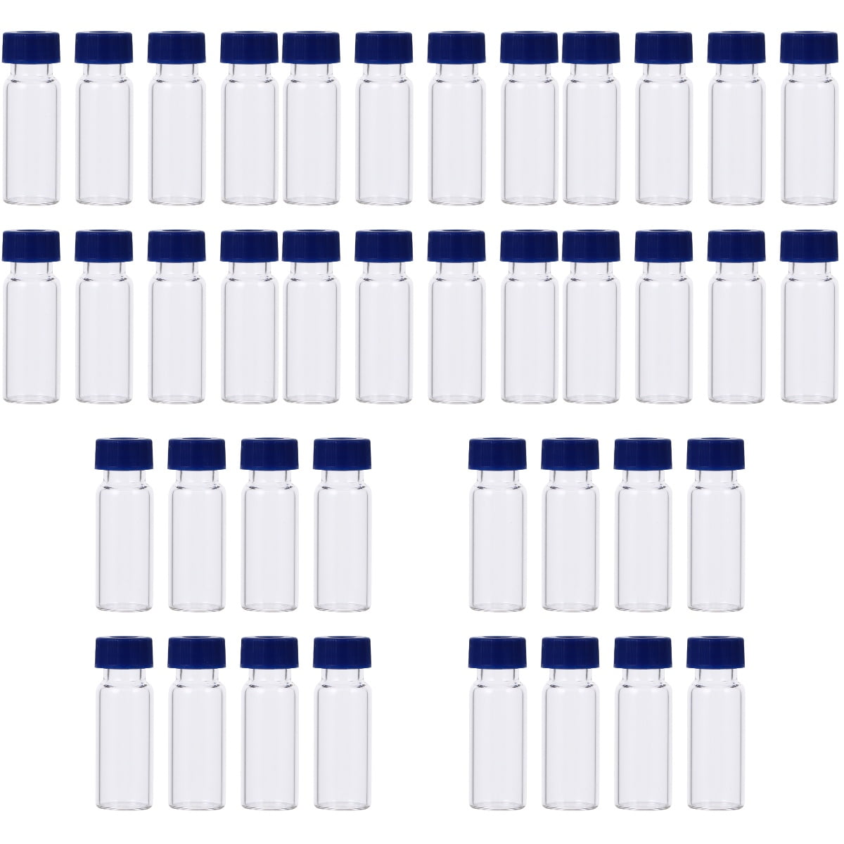 WORGEOUS 500 pcs 1.5ml/2ml Clear Liquid Sampling Sample Glass Bottles ...