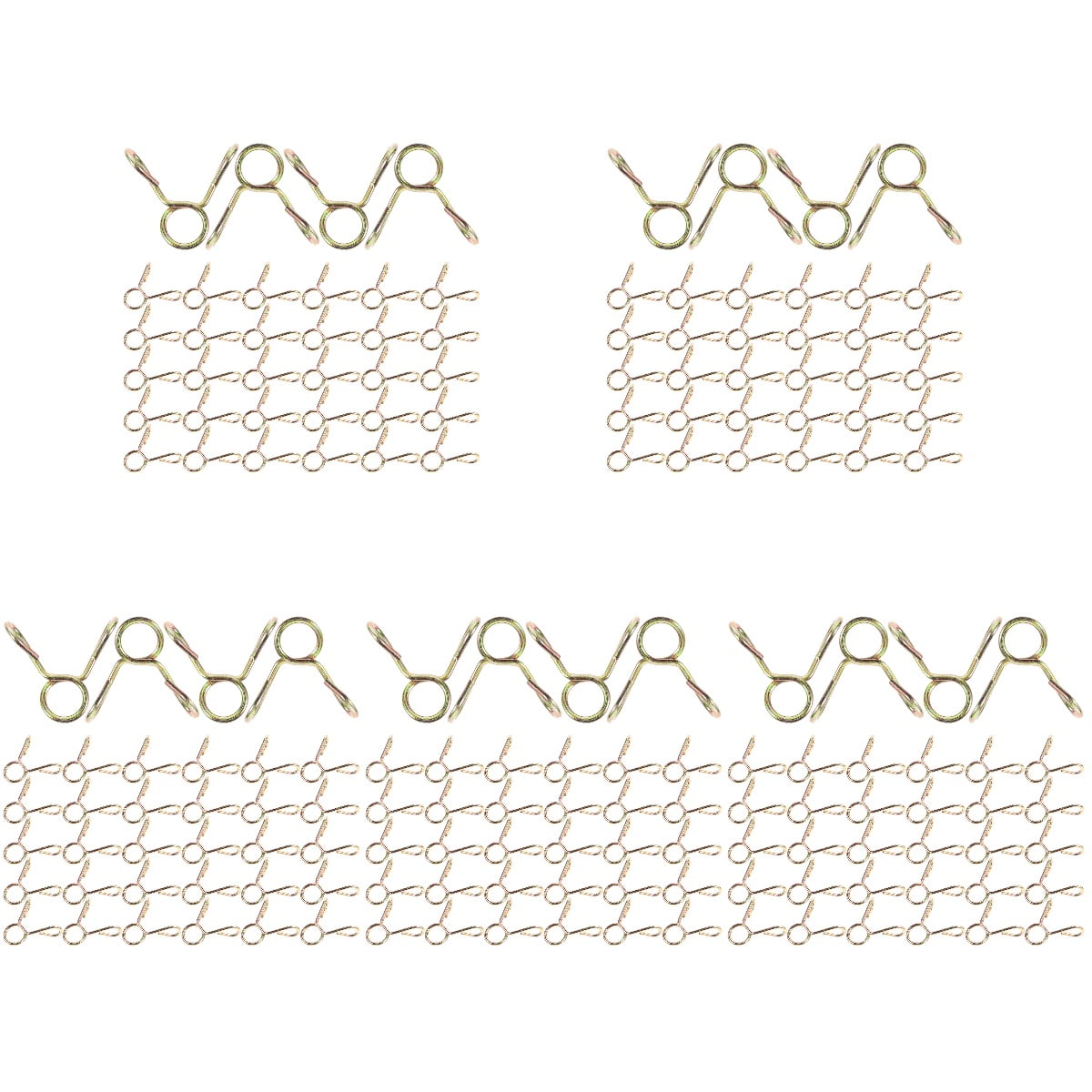 WORGEOUS 500 pcs Hose Clamp Line Hose Clamp Hose Fastener 5mm Spring ...