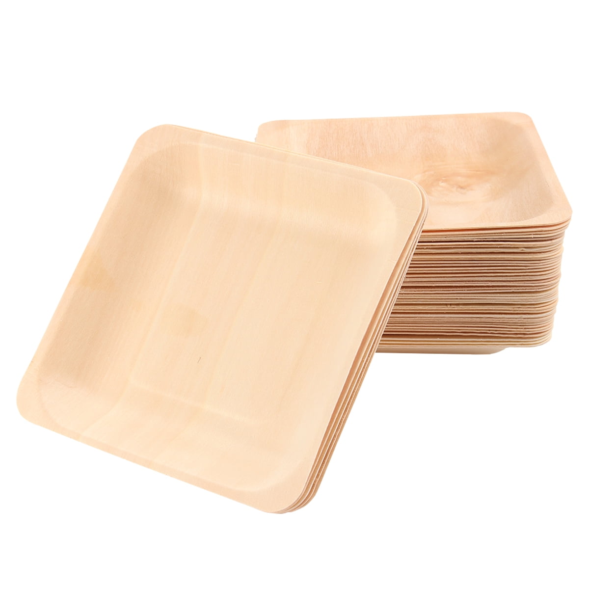 WORGEOUS 50PCS Plates Square Appetizer Serving Trays Fruit Platter for ...