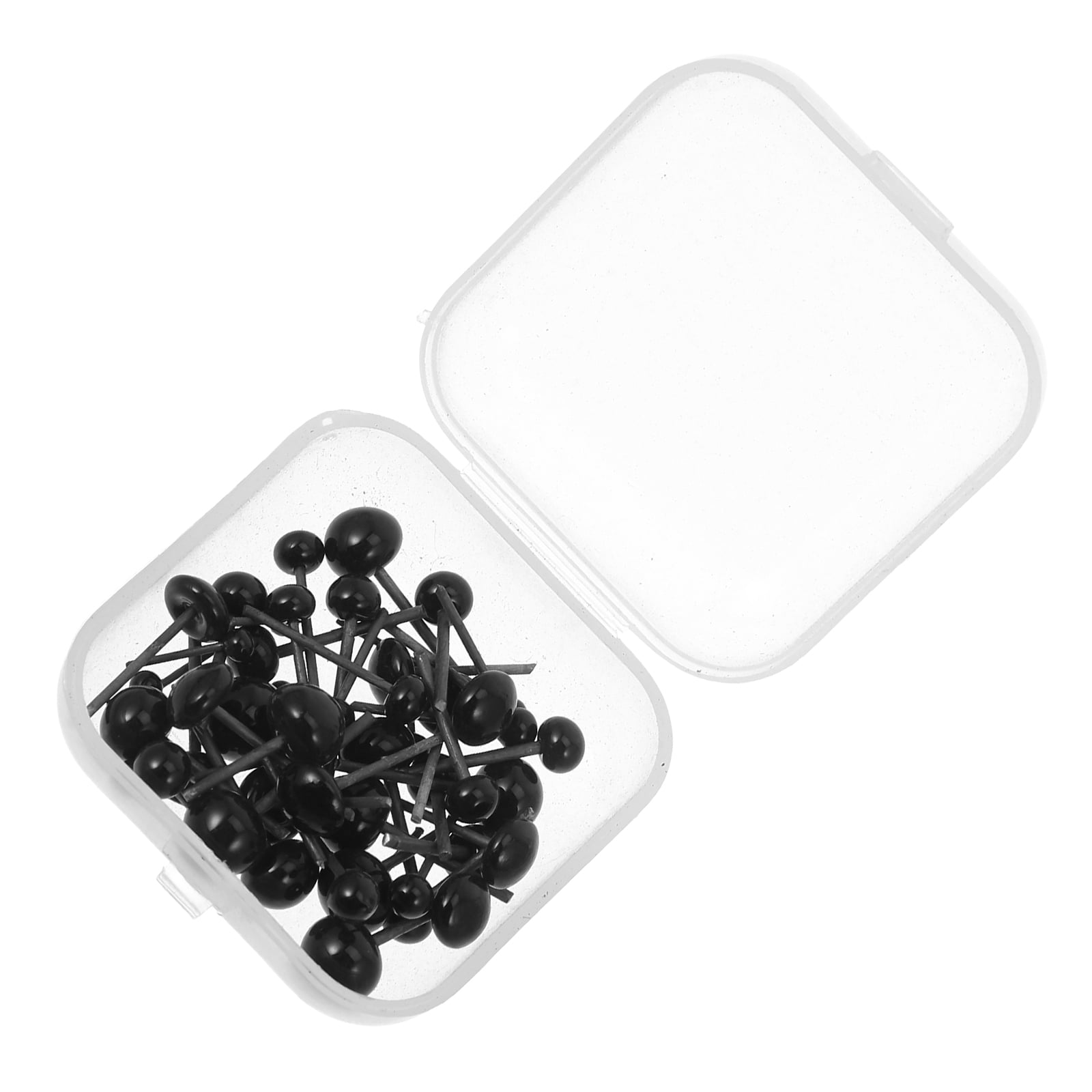 WORGEOUS 50Pcs Black Needle Felting Eyes 3mm 4mm 5mm 6mm Plastic Doll ...