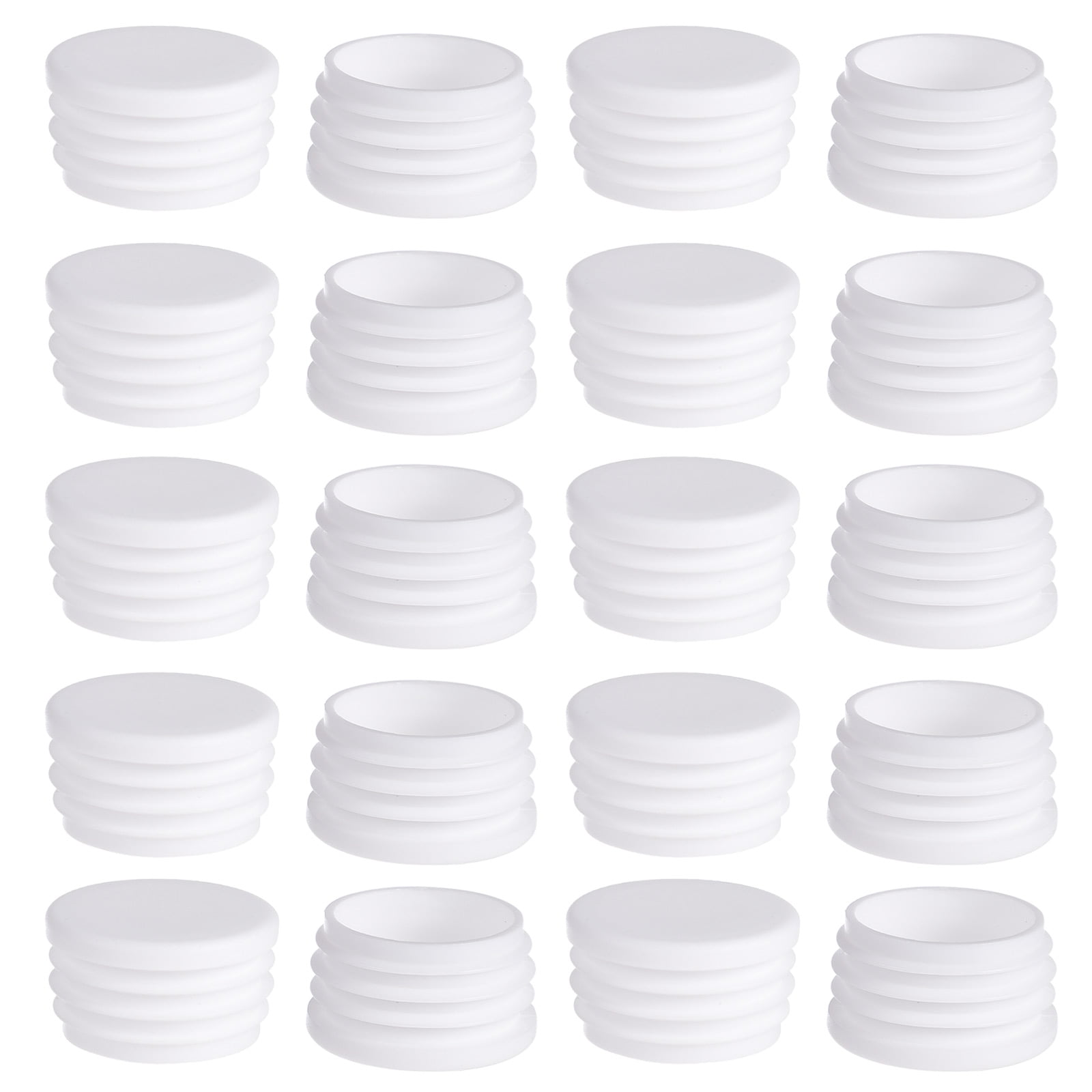 WORGEOUS 50Pcs Round Plastic Plugs for Chair Legs and Table Feet 3.5x3 ...
