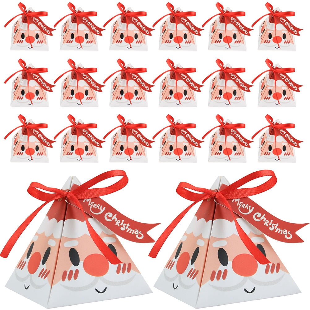 WORGEOUS Candy Boxes White Cardboard 50Pcs Triangular Box 3.26x2.87x2 ...