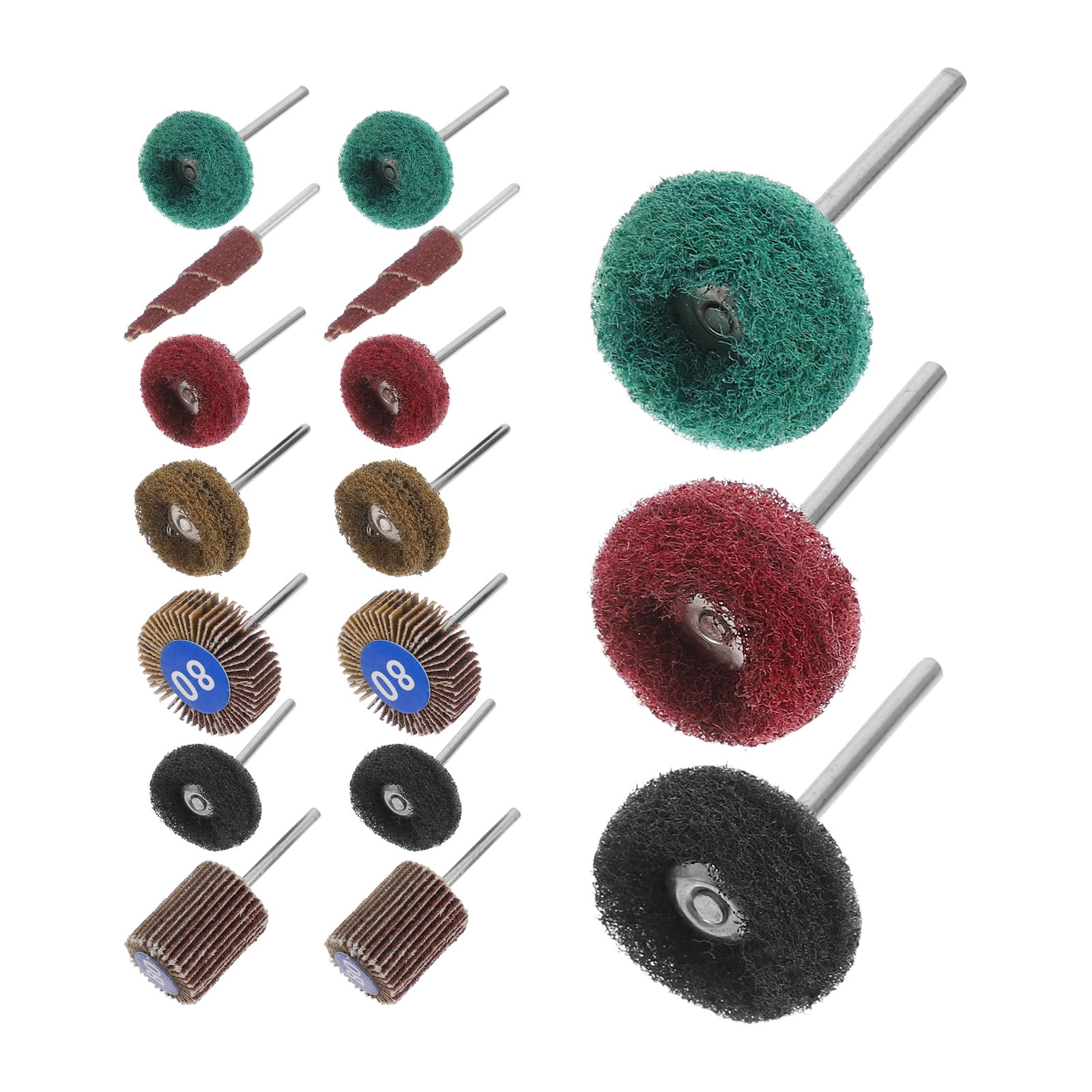 WORGEOUS 50pcs Dual Layer Flap Buffing Wheels Drill Sander Attachment ...