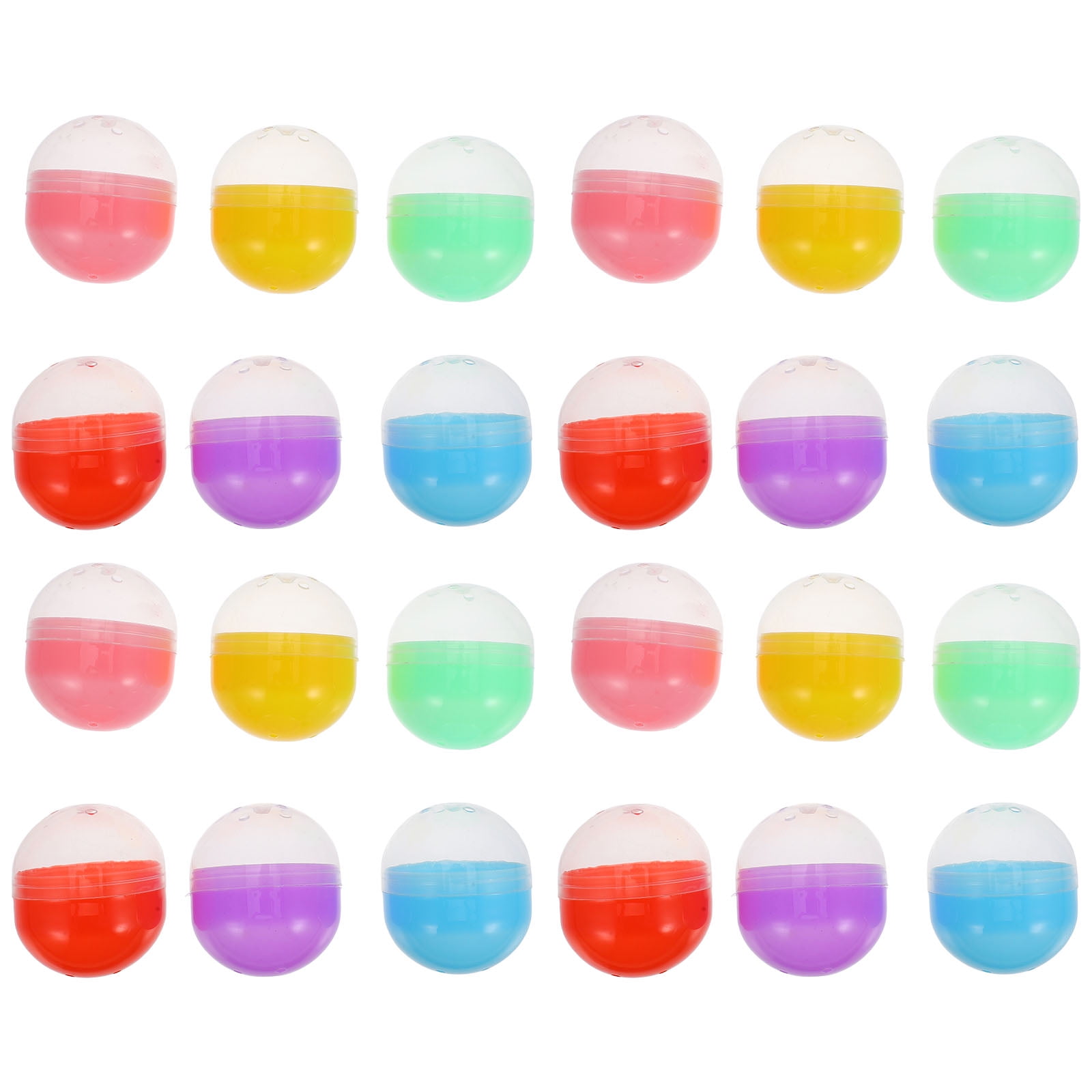 WORGEOUS 50pcs Empty Round Plastic Capsules Gumball Vending Machine ...