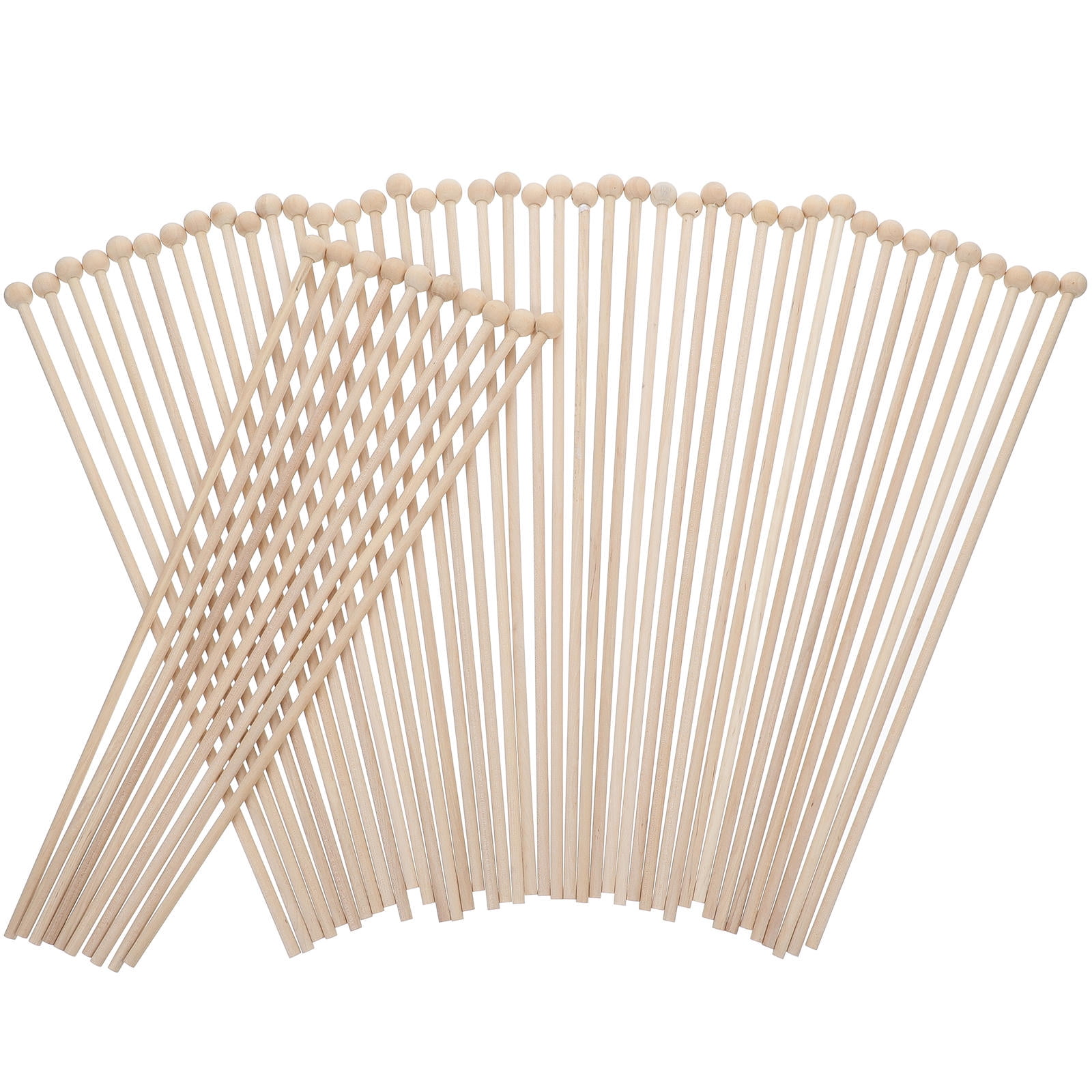 WORGEOUS 50pcs Handheld Wooden Flag Poles DIY Wooden Stick Flag Poles ...