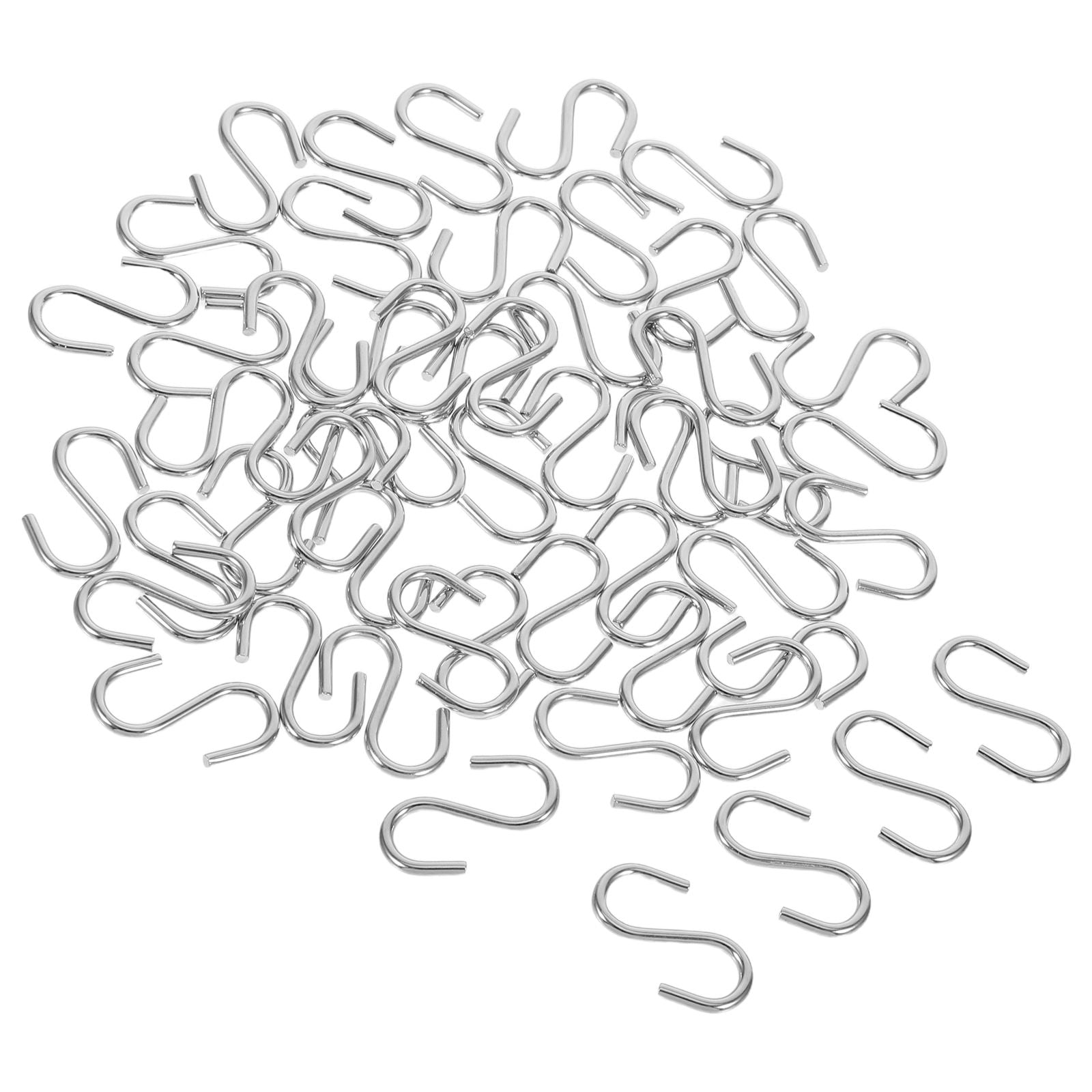 WORGEOUS 50pcs Mini S Hooks Small Jewelry Hanging Hook Metal Hook Mini ...