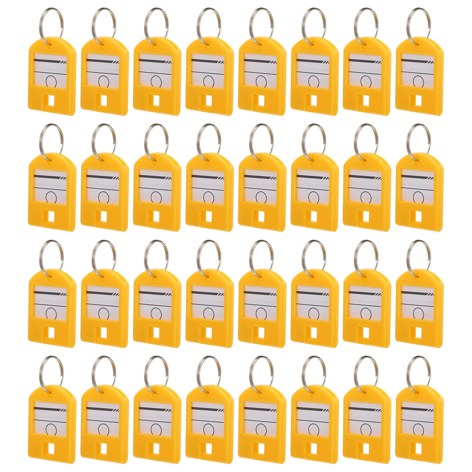 WORGEOUS 50pcs Plastic Key Tags ID Label Portable Key Chain ID Tags ...
