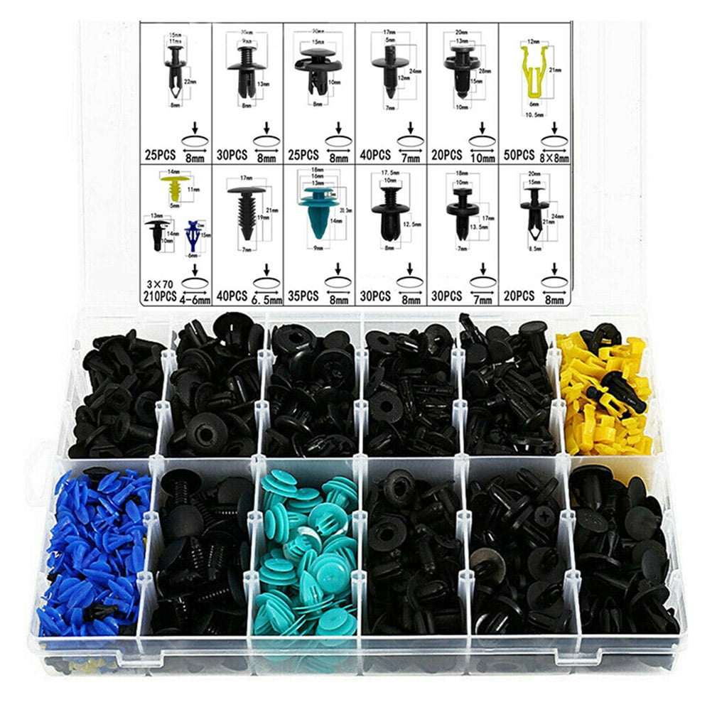 WORGEOUS 555Pcs Car Body Bumper Rivet Trim Moulding Retainer Clip Push ...