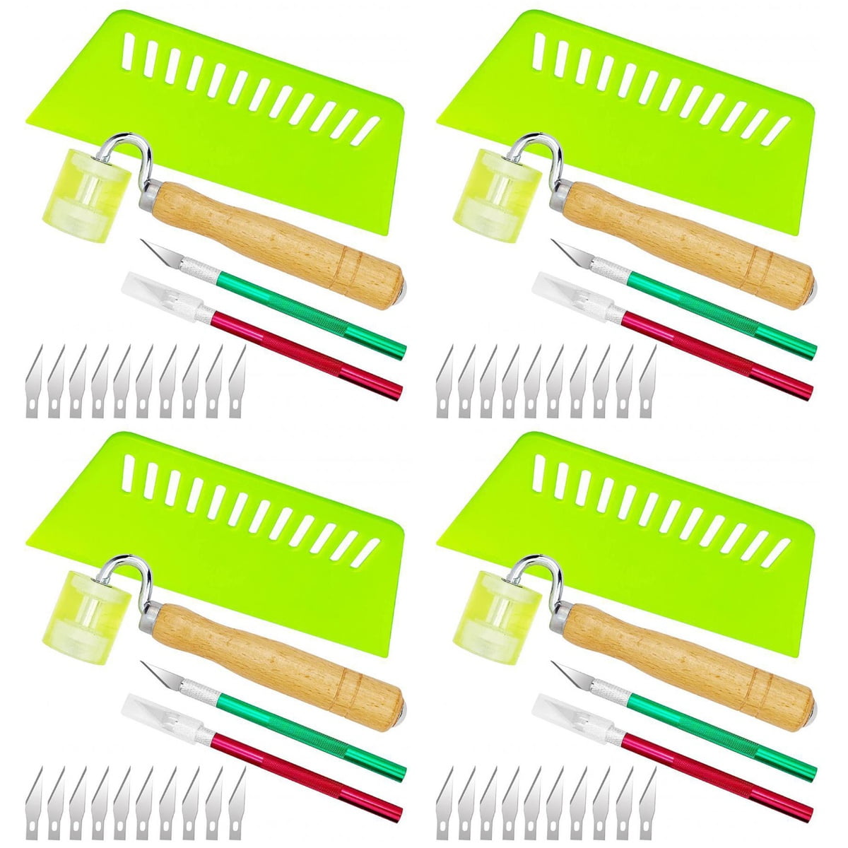 WORGEOUS 56 pcs Adhesive Paper Application Smoother Kit Wallpaper ...