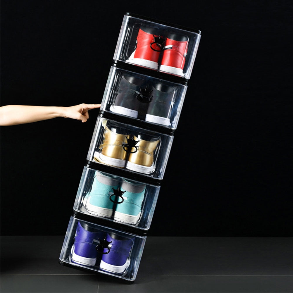WORGEOUS 5PCS Detachable Shoes Boxes Thicken Transparent Stackable ...