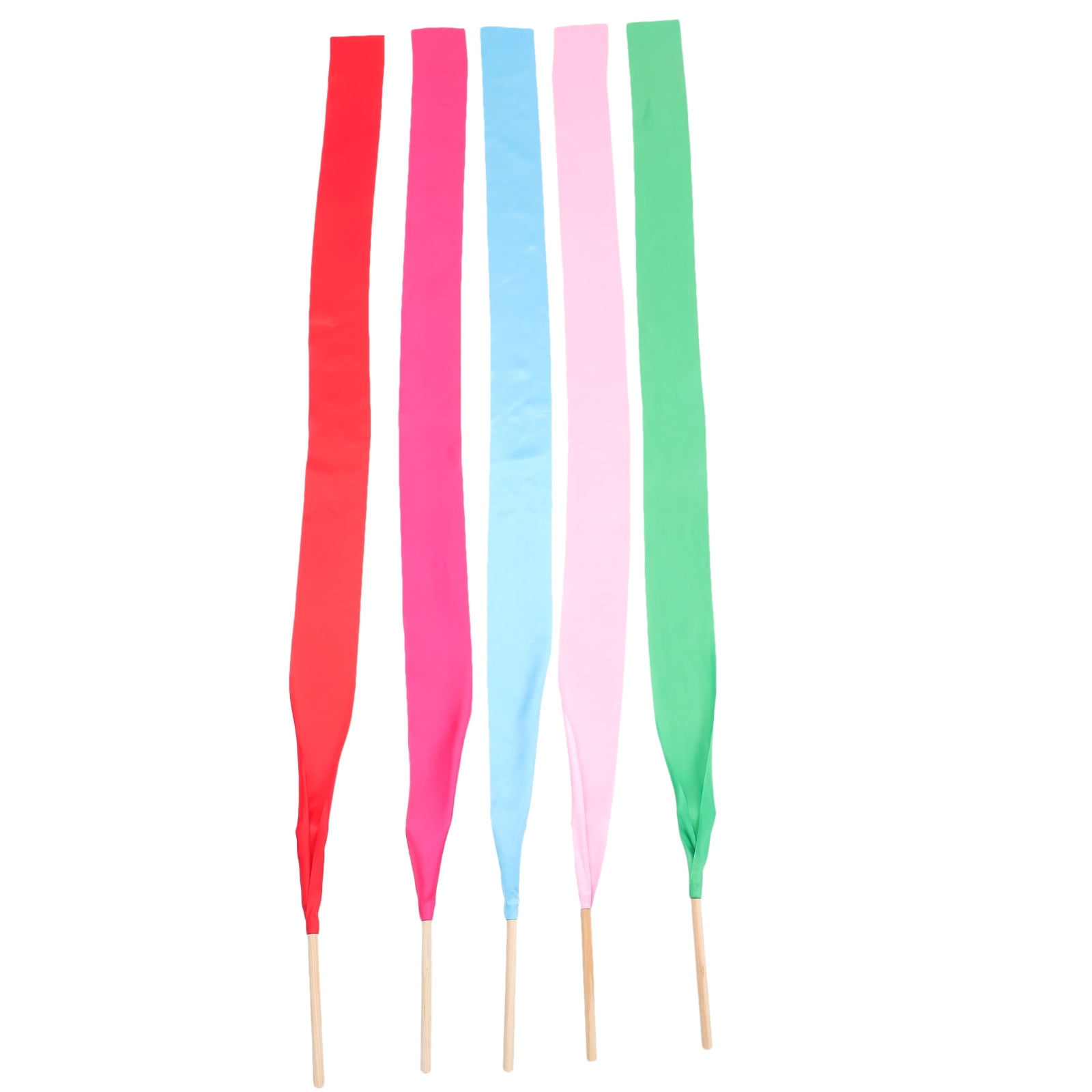 WORGEOUS 5Pcs Dance Ribbons Gymnastic Ribbon Wand Dancing Streamer ...