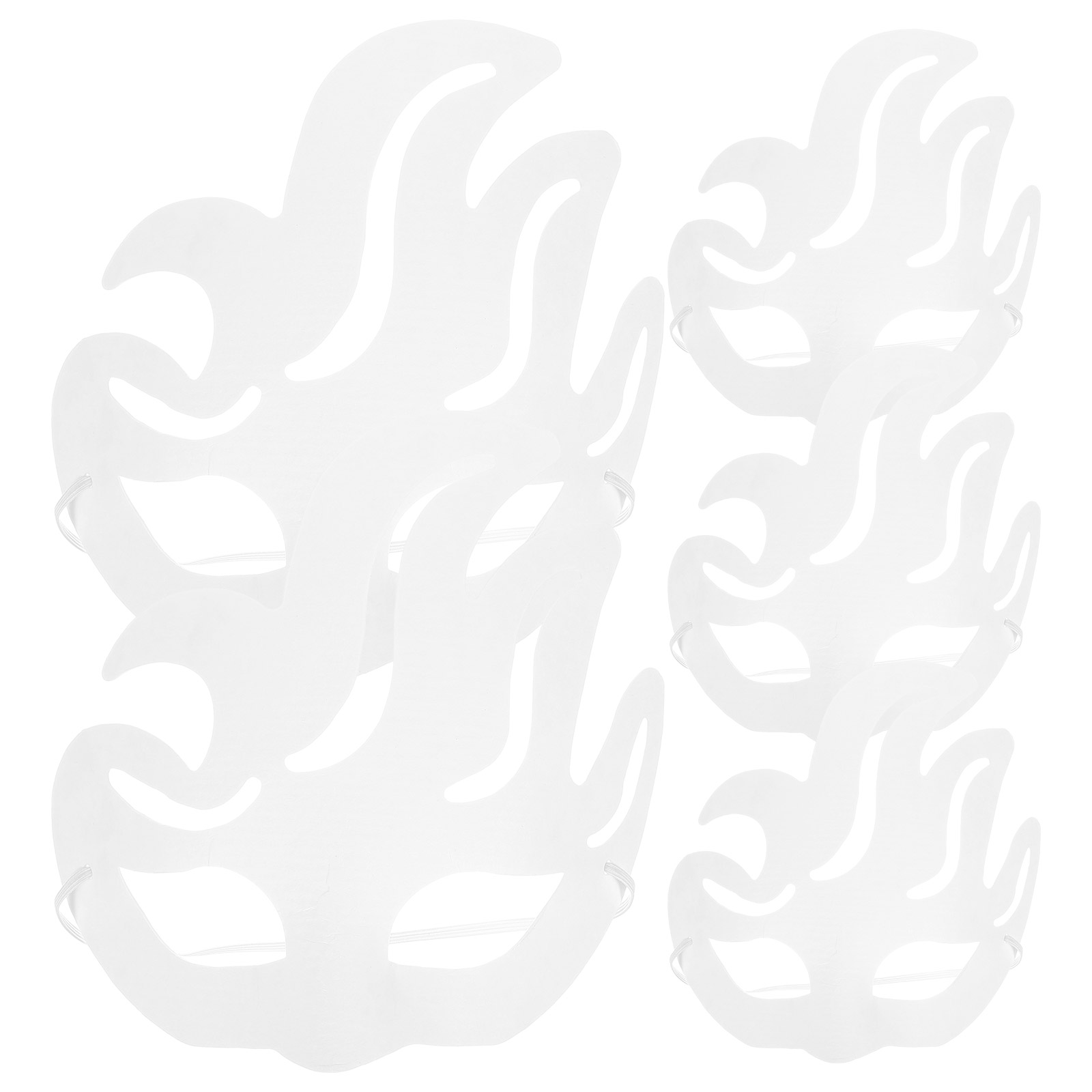 WORGEOUS 5Set Blank Masks To Decorate White Paper For Artists 19x18Cm ...