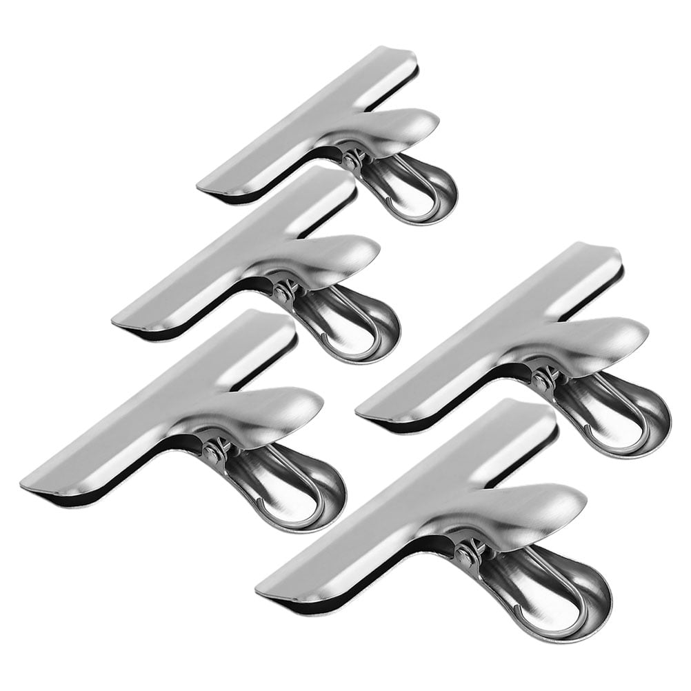 WORGEOUS 5pcs Chips Clips Bag Clips Food Clips Stainless Steel Heavy ...
