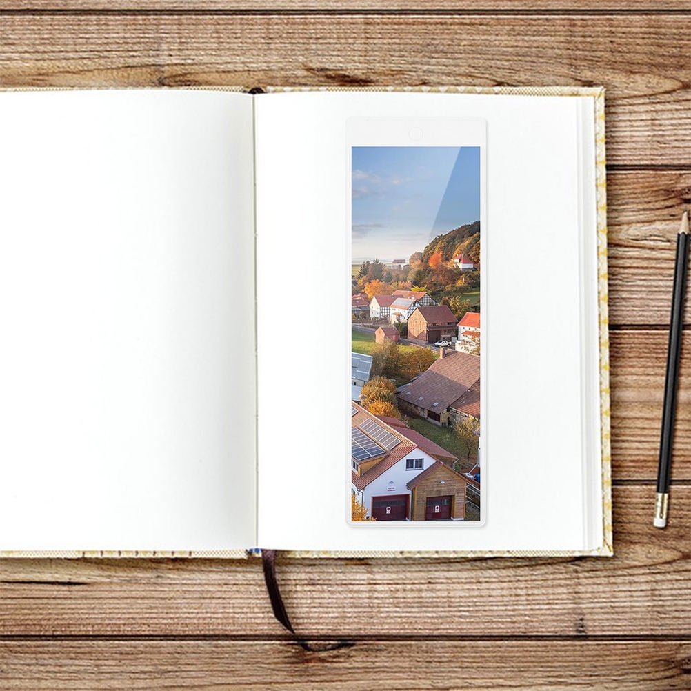 WORGEOUS 5pcs Clear Plastic Bookmark Sleeves For Bookmarks And Photo ...
