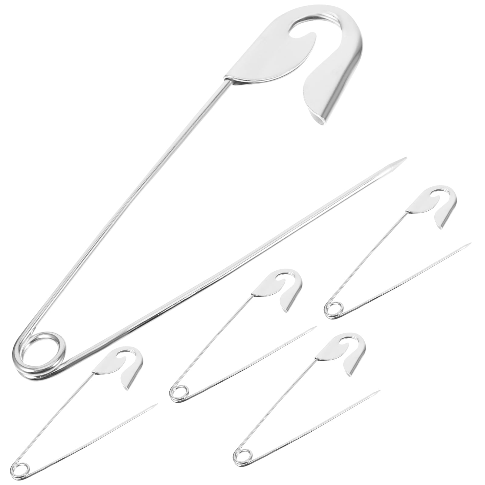 WORGEOUS 5pcs Clothes Laundry Pins Decorative Safety Pins Metal Safety ...