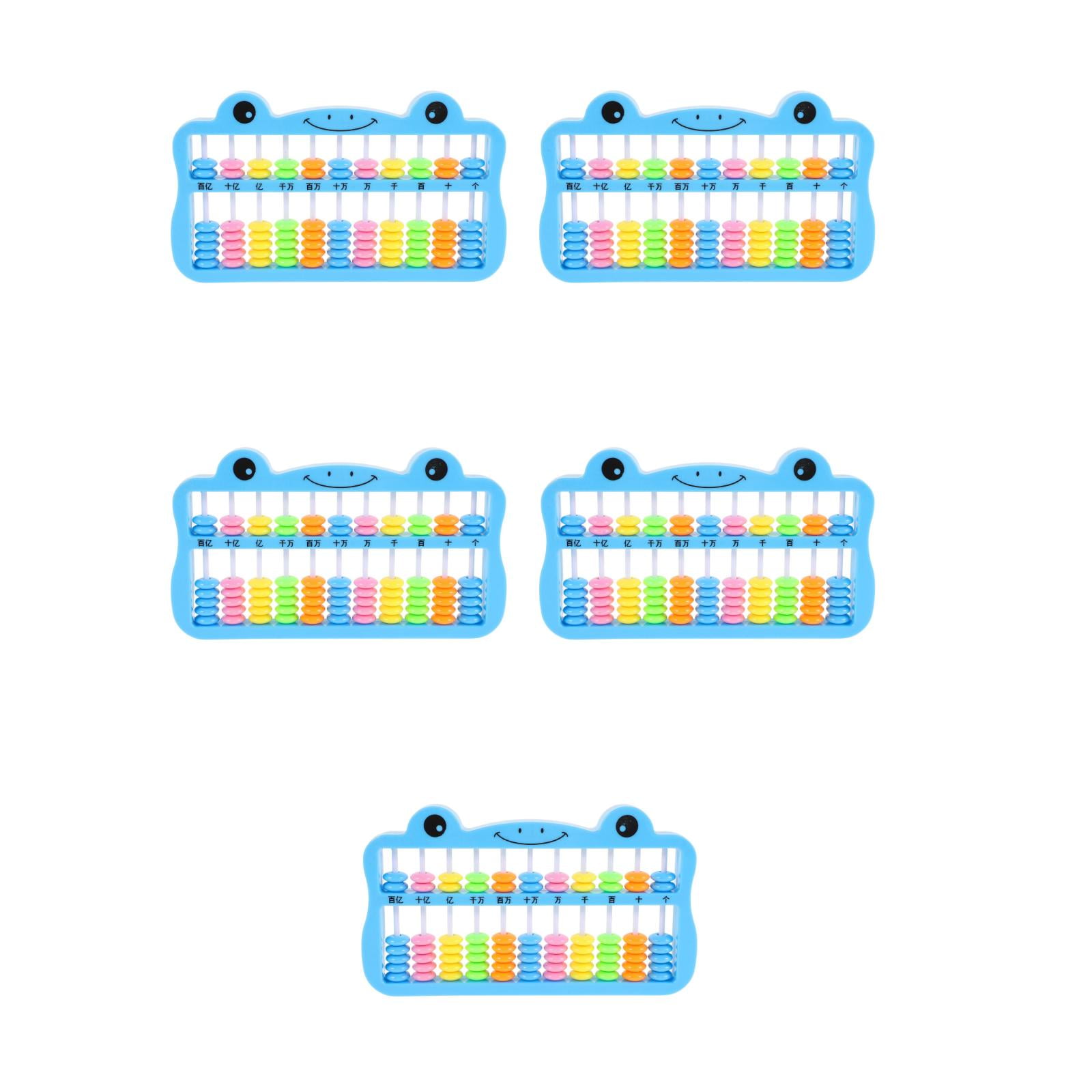WORGEOUS 5pcs Colorful 7-Bead Abacus For Kids Plastic Math Learning ...