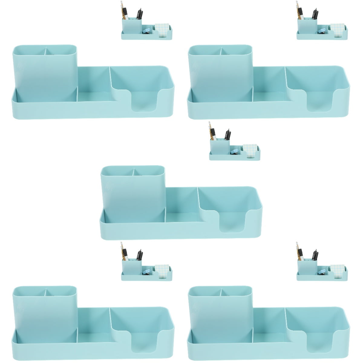 WORGEOUS 5pcs Desktop Pencil Holder Plastic Marker Organizer Multi-use ...