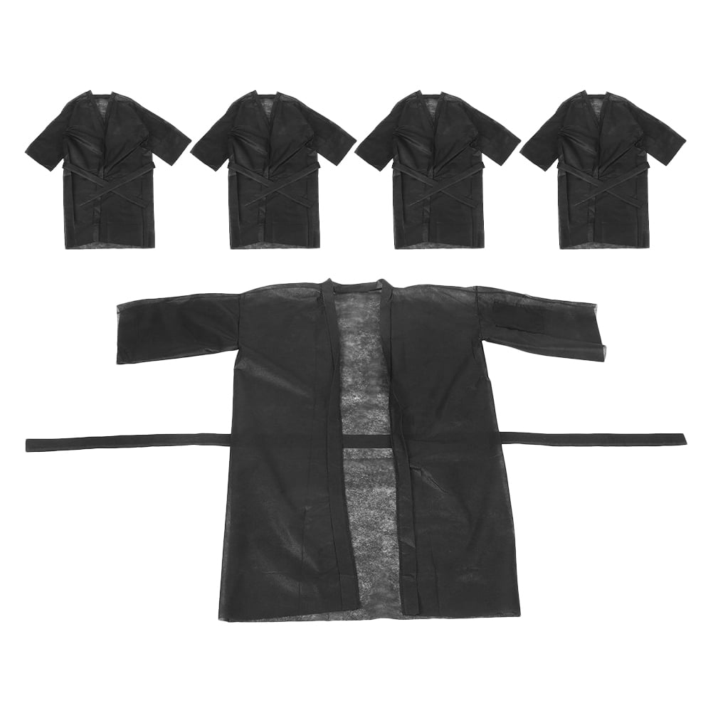 WORGEOUS 5-Pack Disposable Spa Robes for Salon Use, Non-Woven Fabric ...